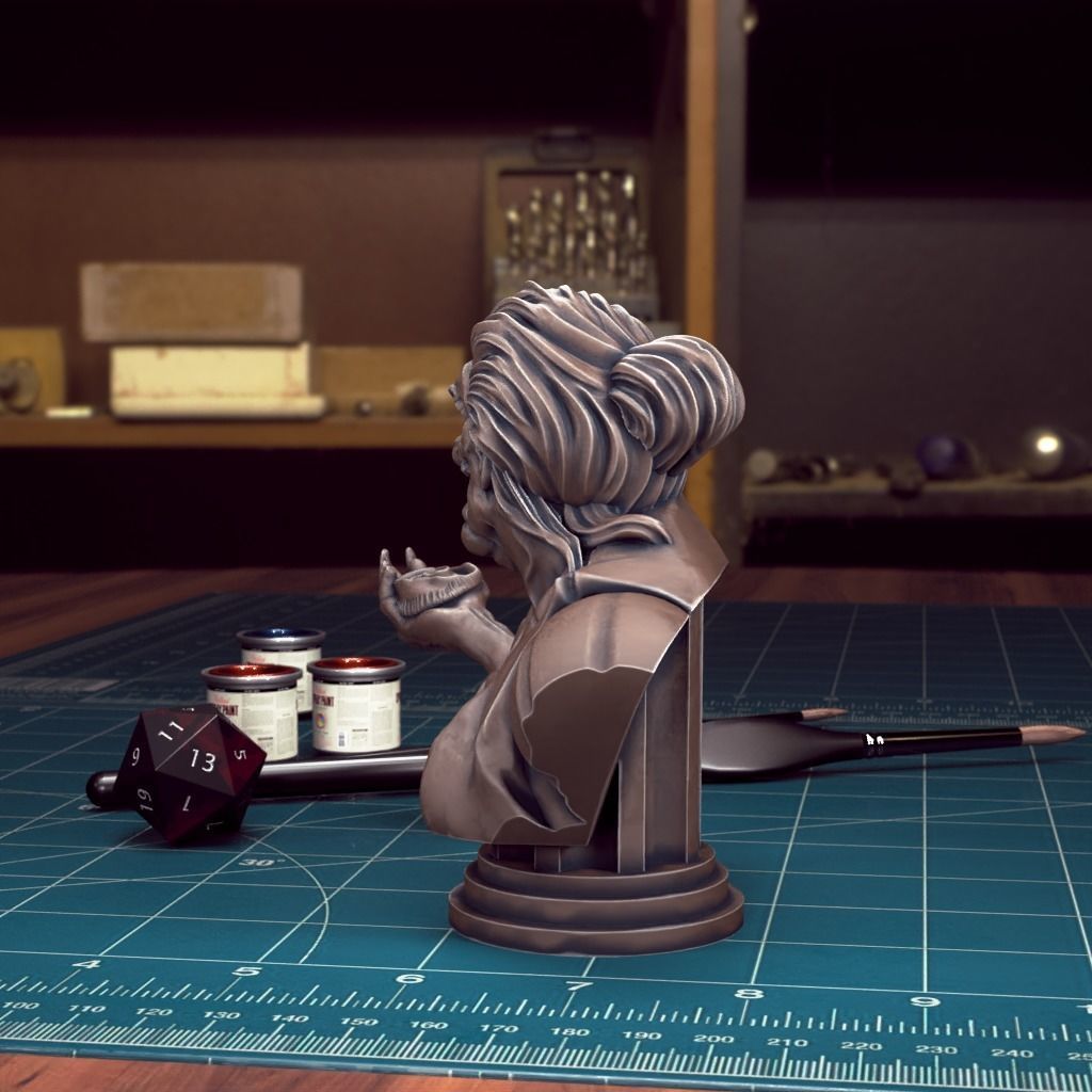 Curse of Strahd - Morgantha Bust - Pre-Supported 3D model 3D printable ...