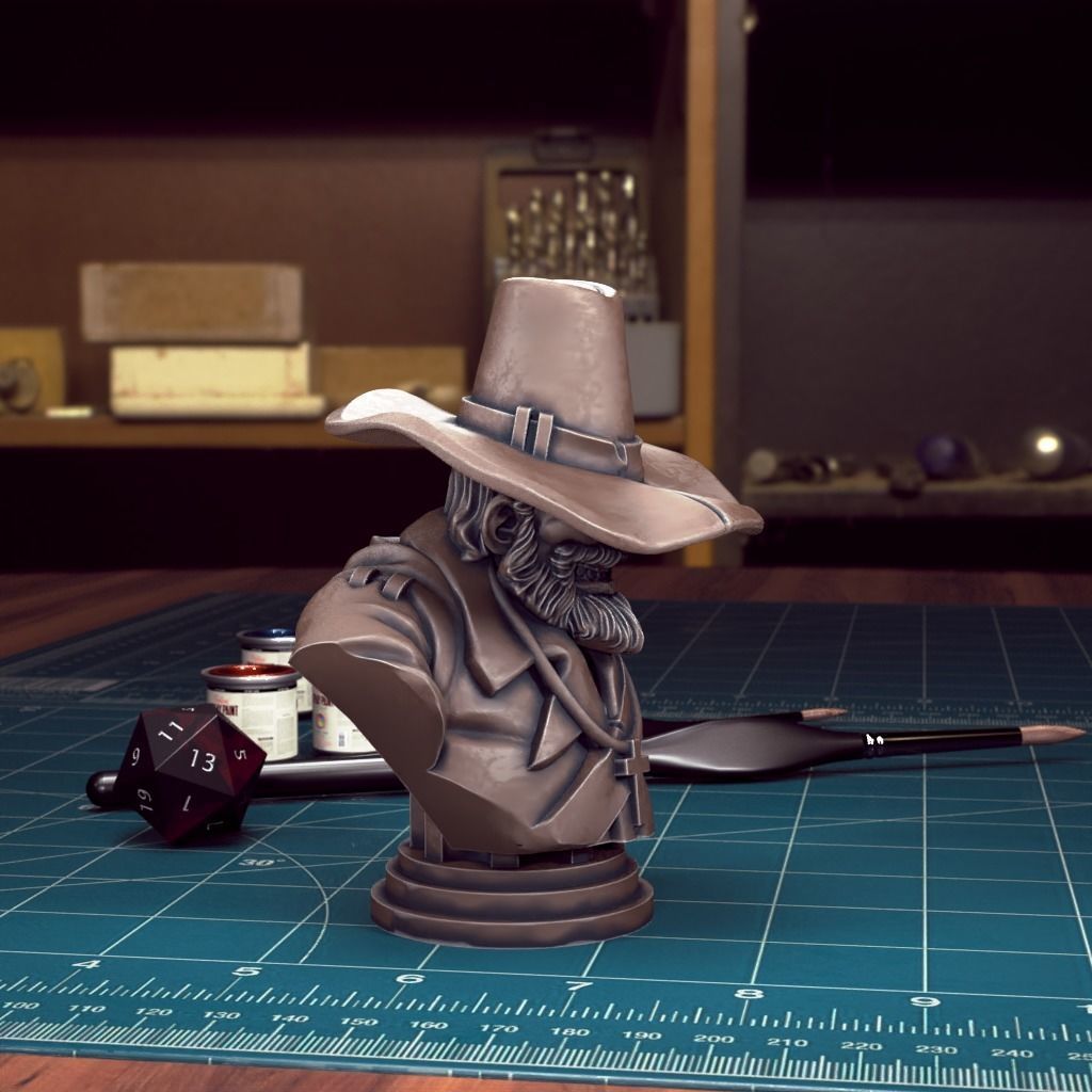 Curse of Strahd - Rictavio Bust - Pre-Supported 3D model 3D printable ...