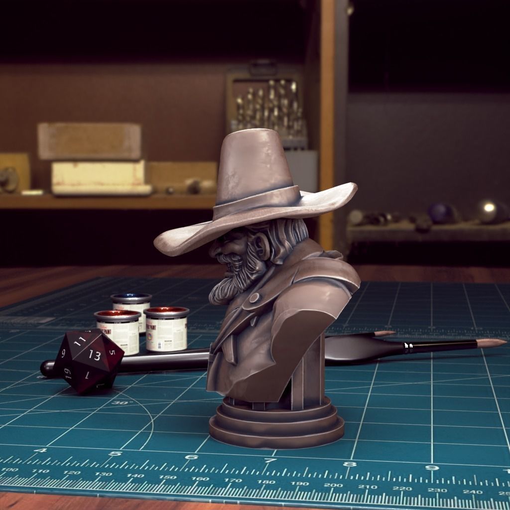 Curse of Strahd - Rictavio Bust - Pre-Supported 3D model 3D printable ...