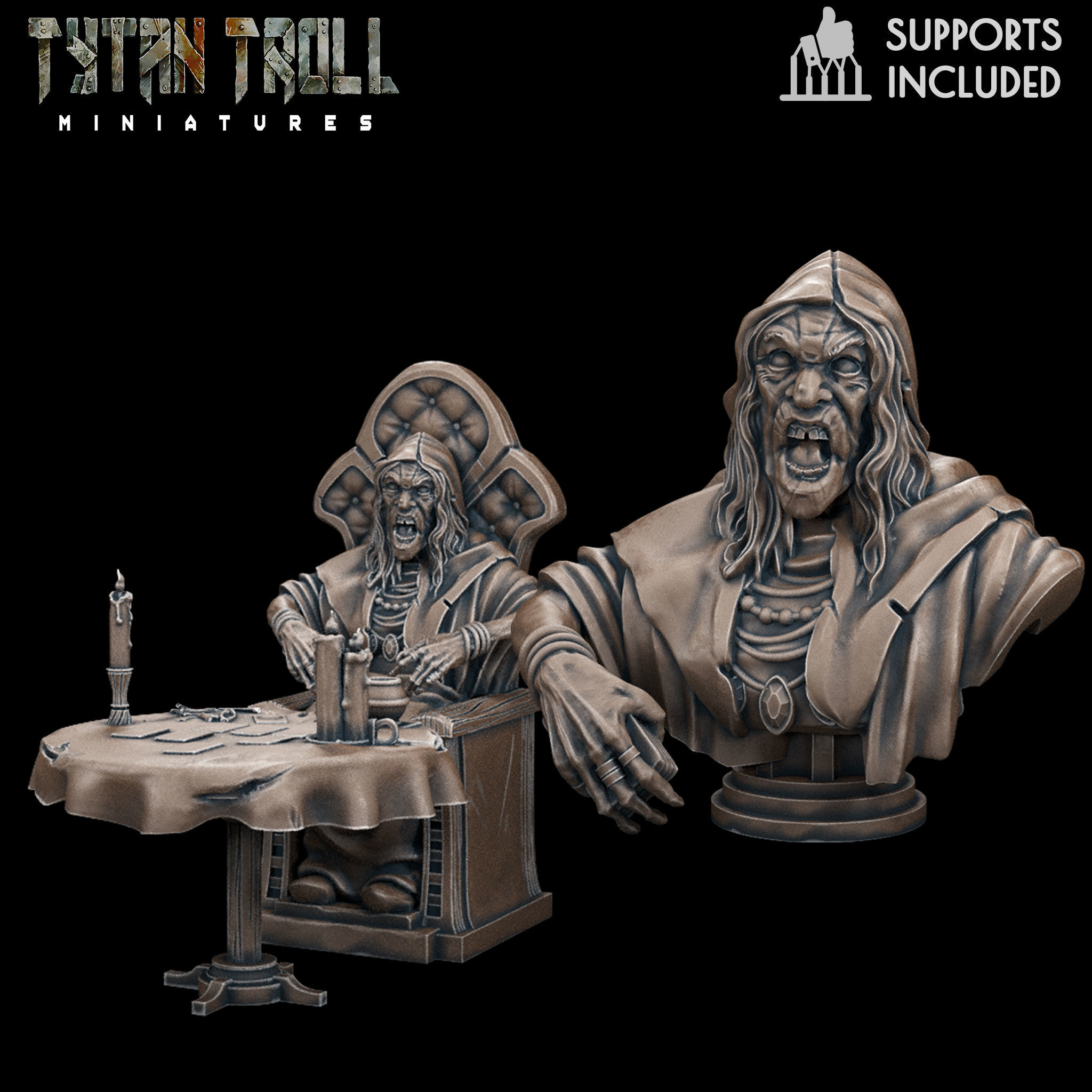Curse of Strahd - Madame Eva Bust Mini Combo - Pre-Supported 3D model ...