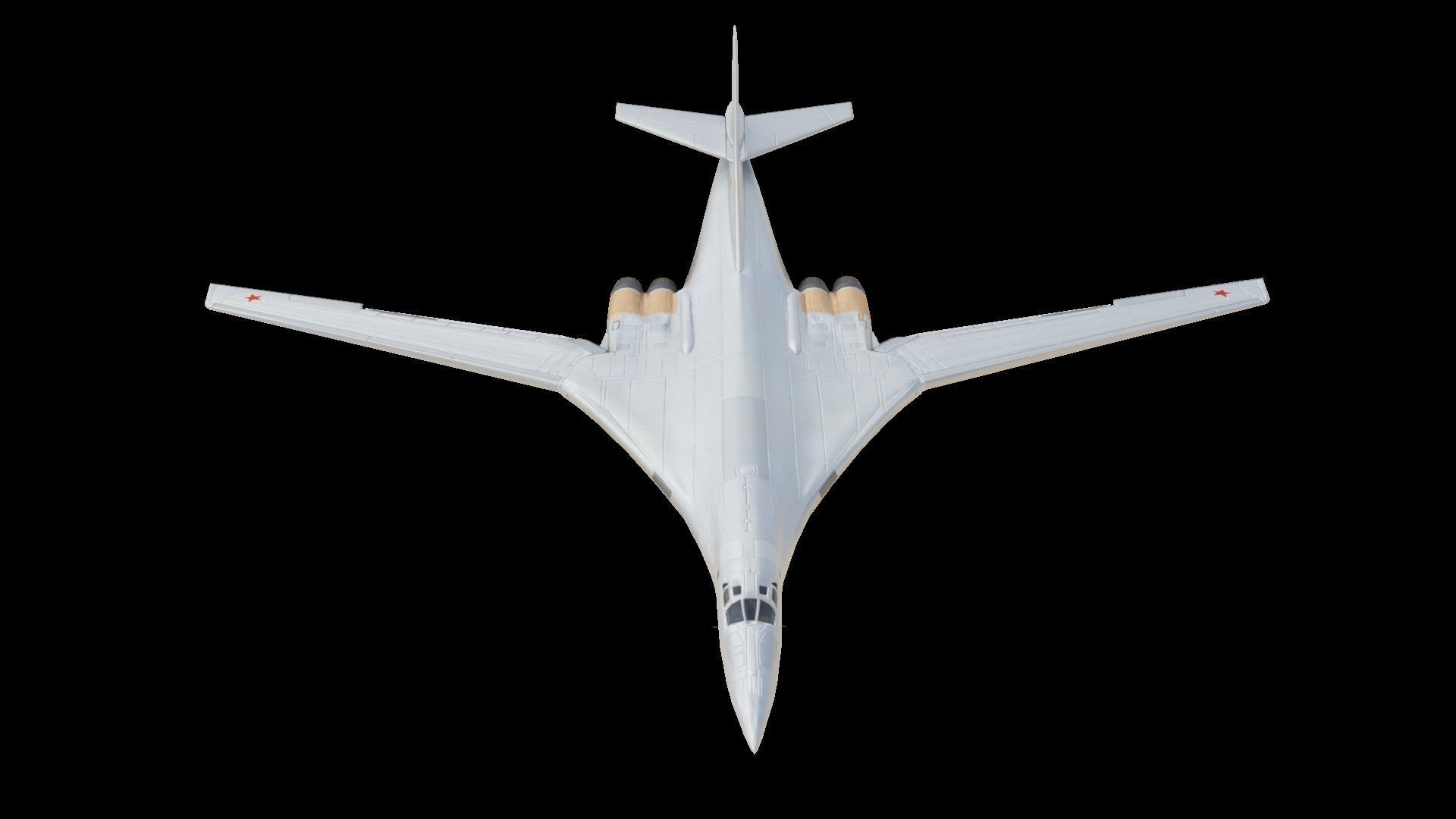 3D model Tupolev Tu-160 Russian strategic bomber VR / AR / low-poly ...