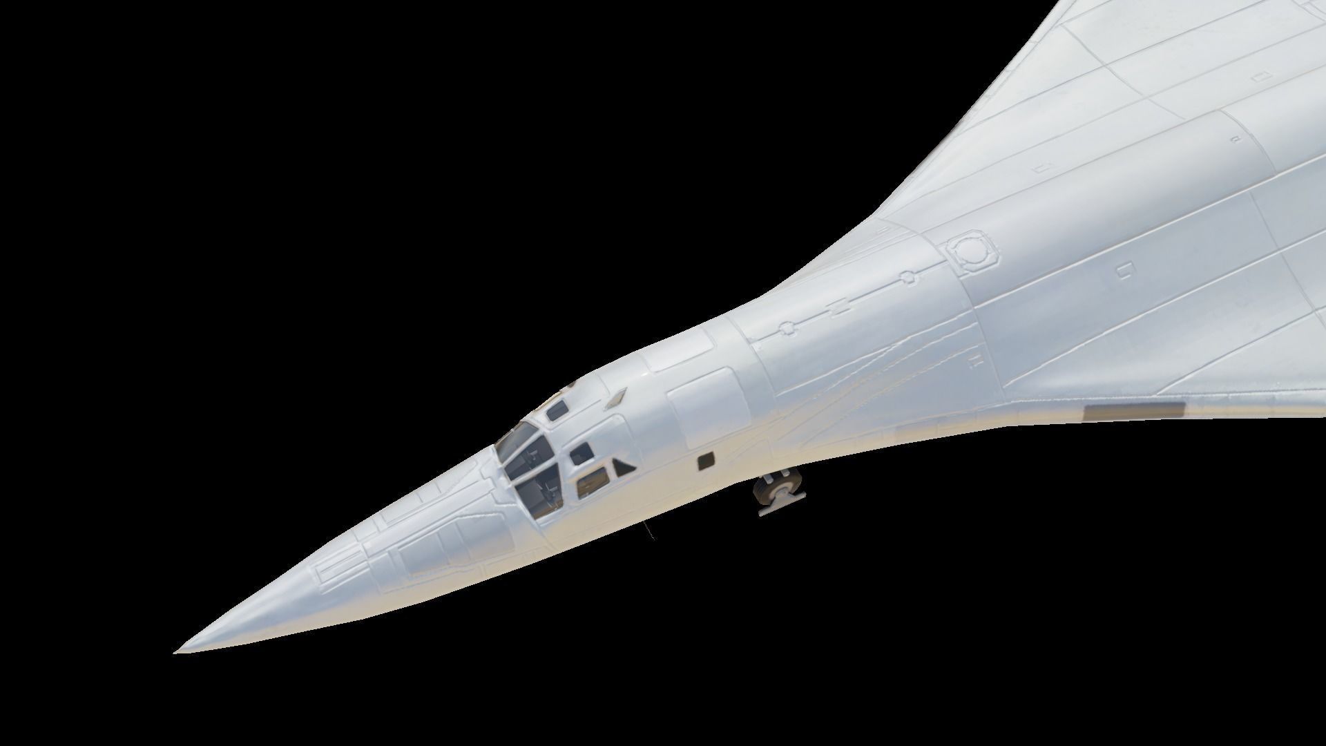 3D model Tupolev Tu-160 Russian strategic bomber VR / AR / low-poly ...