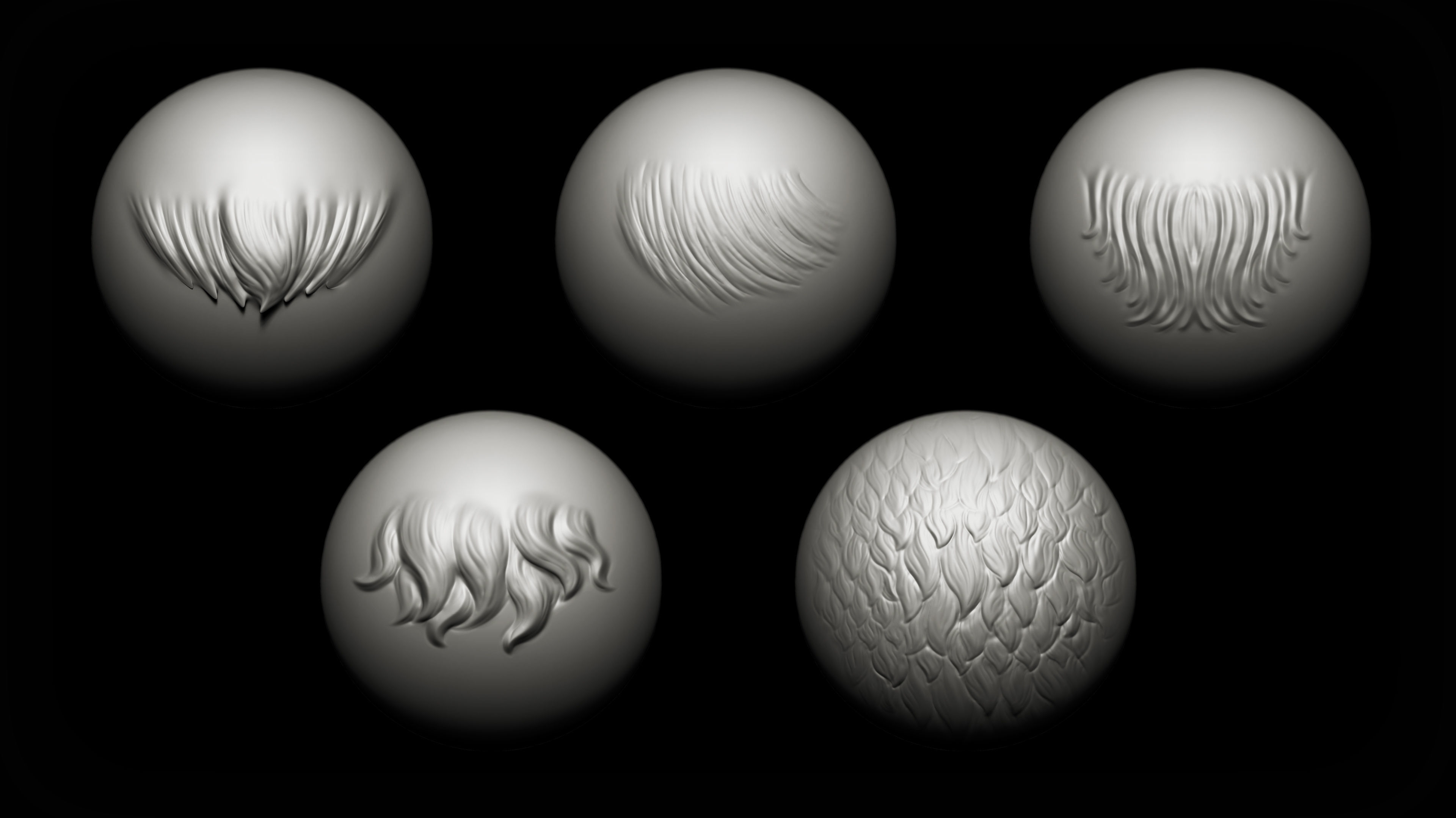 Zbrush and Blender - 20 Stylized Fur VDM Brush 3D model | CGTrader