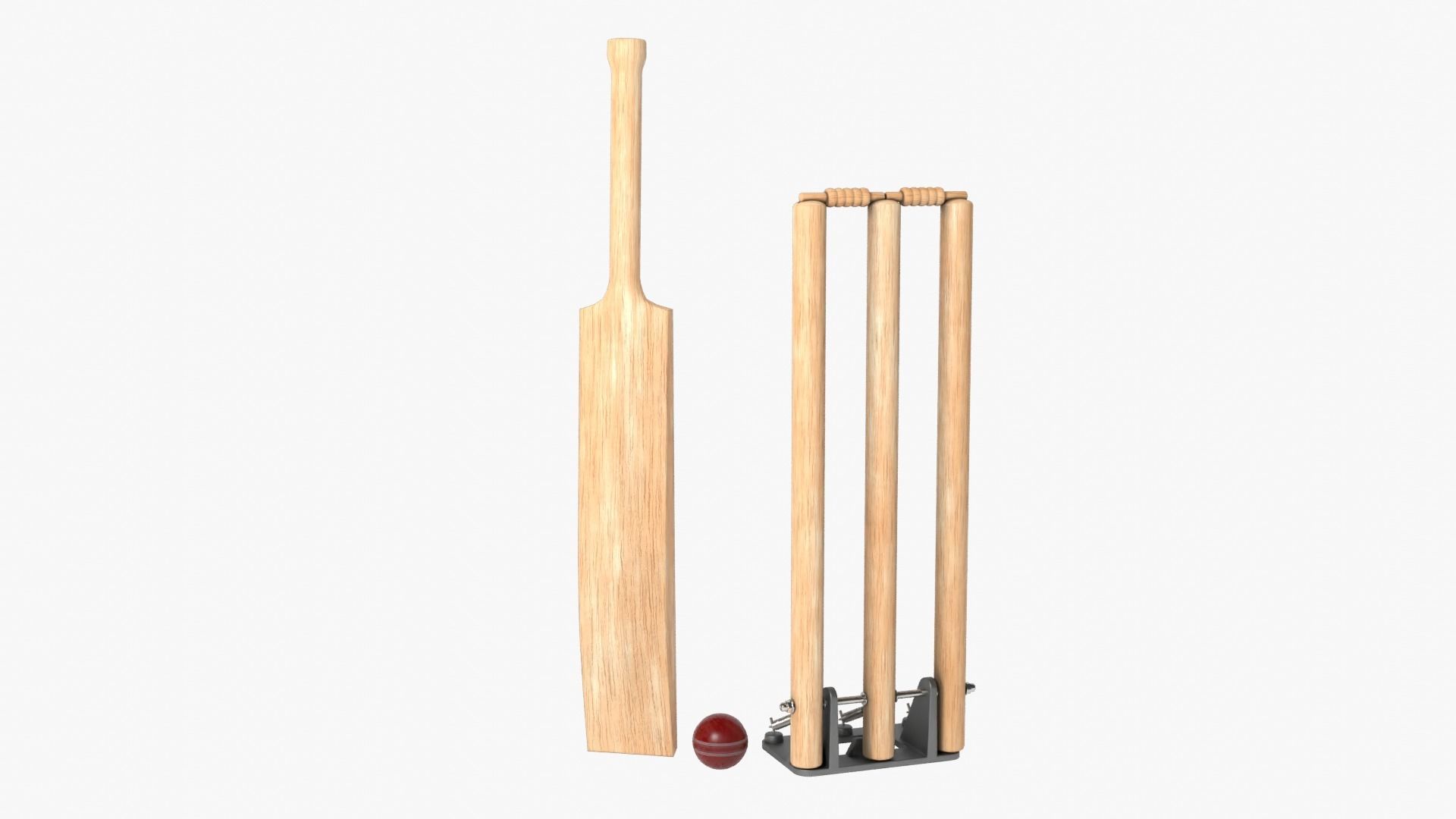 3D model Wooden Cricket Set VR / AR / low-poly | CGTrader