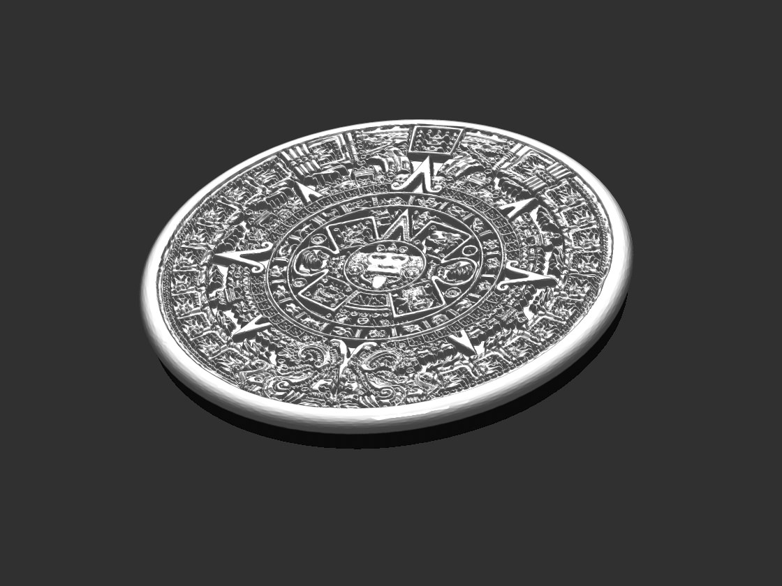 Aztec Calendar 3D model 3D printable | CGTrader