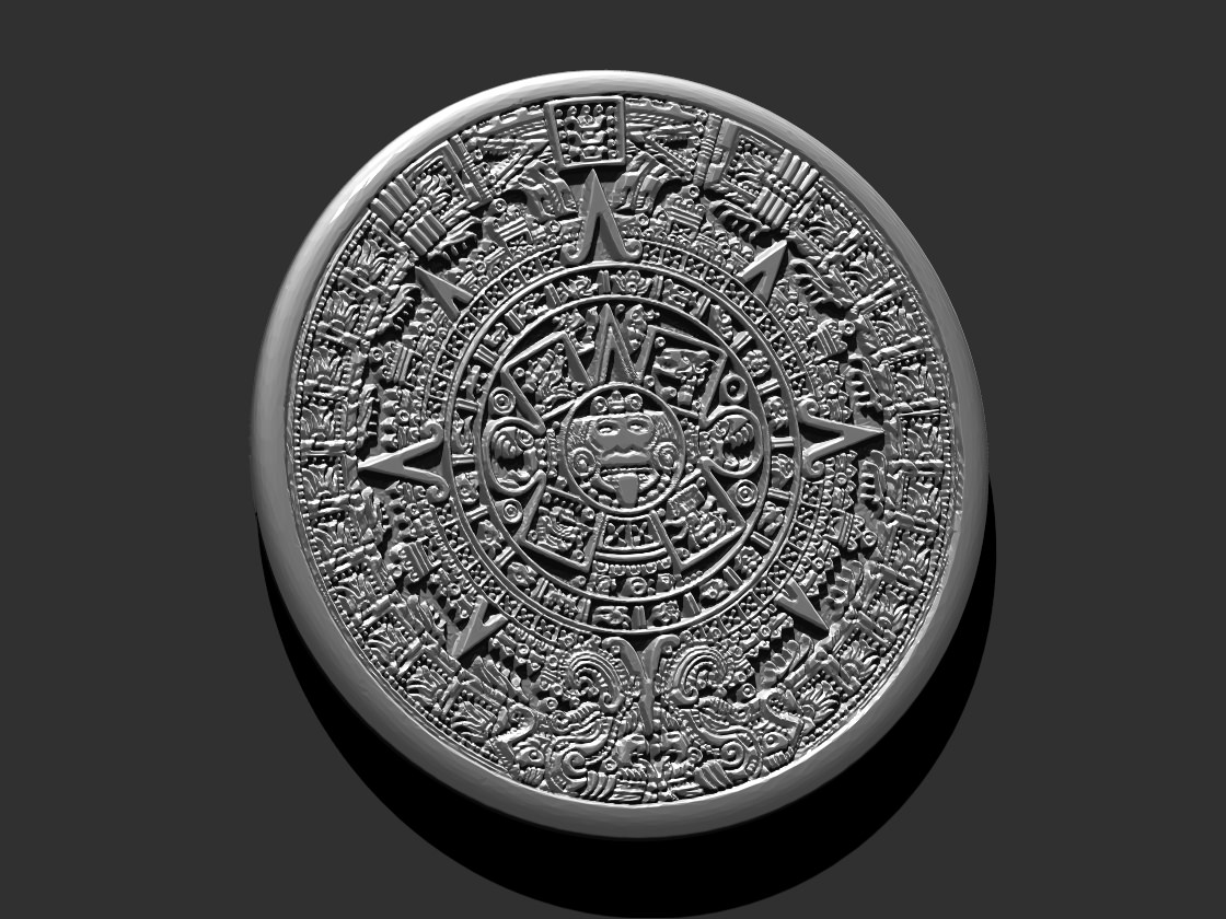 Aztec Calendar 3D Model 3D printable OBJ STL ZTL - CGTrader.com