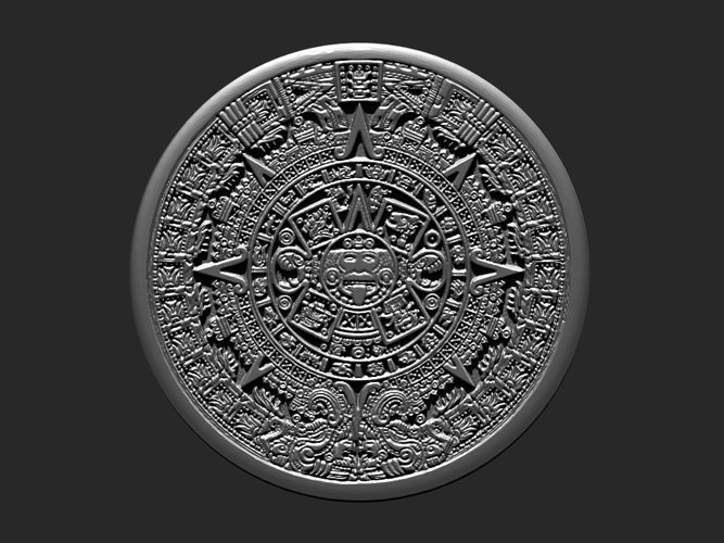 Aztec Calendar 3D Model 3D printable .obj .stl .ztl - CGTrader.com