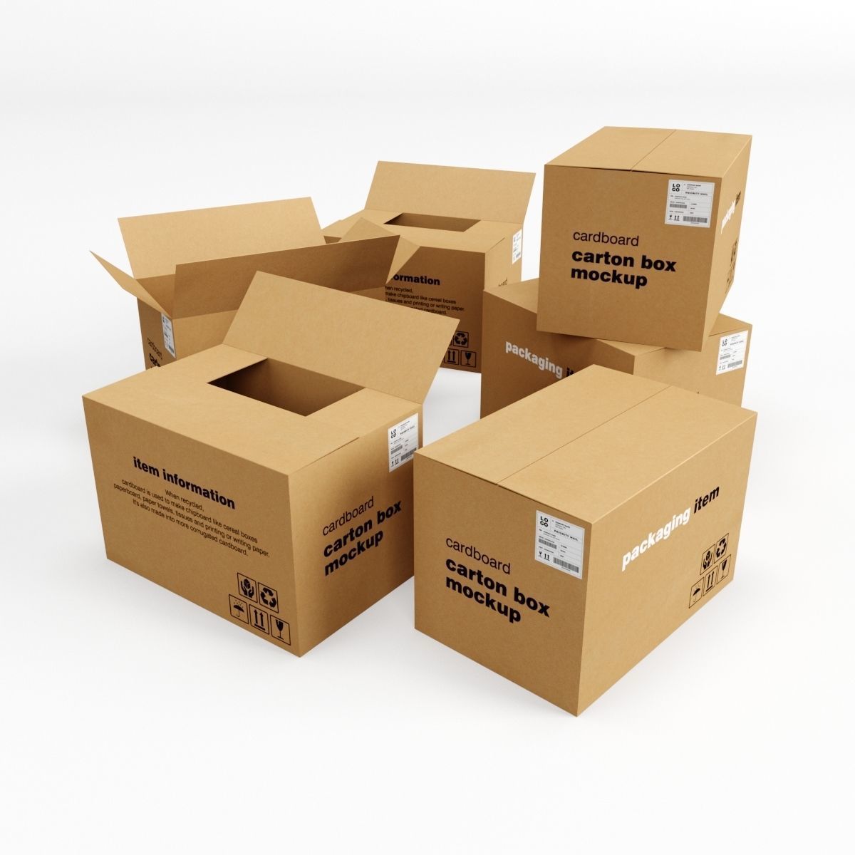 Cardboard Box 3D model | CGTrader
