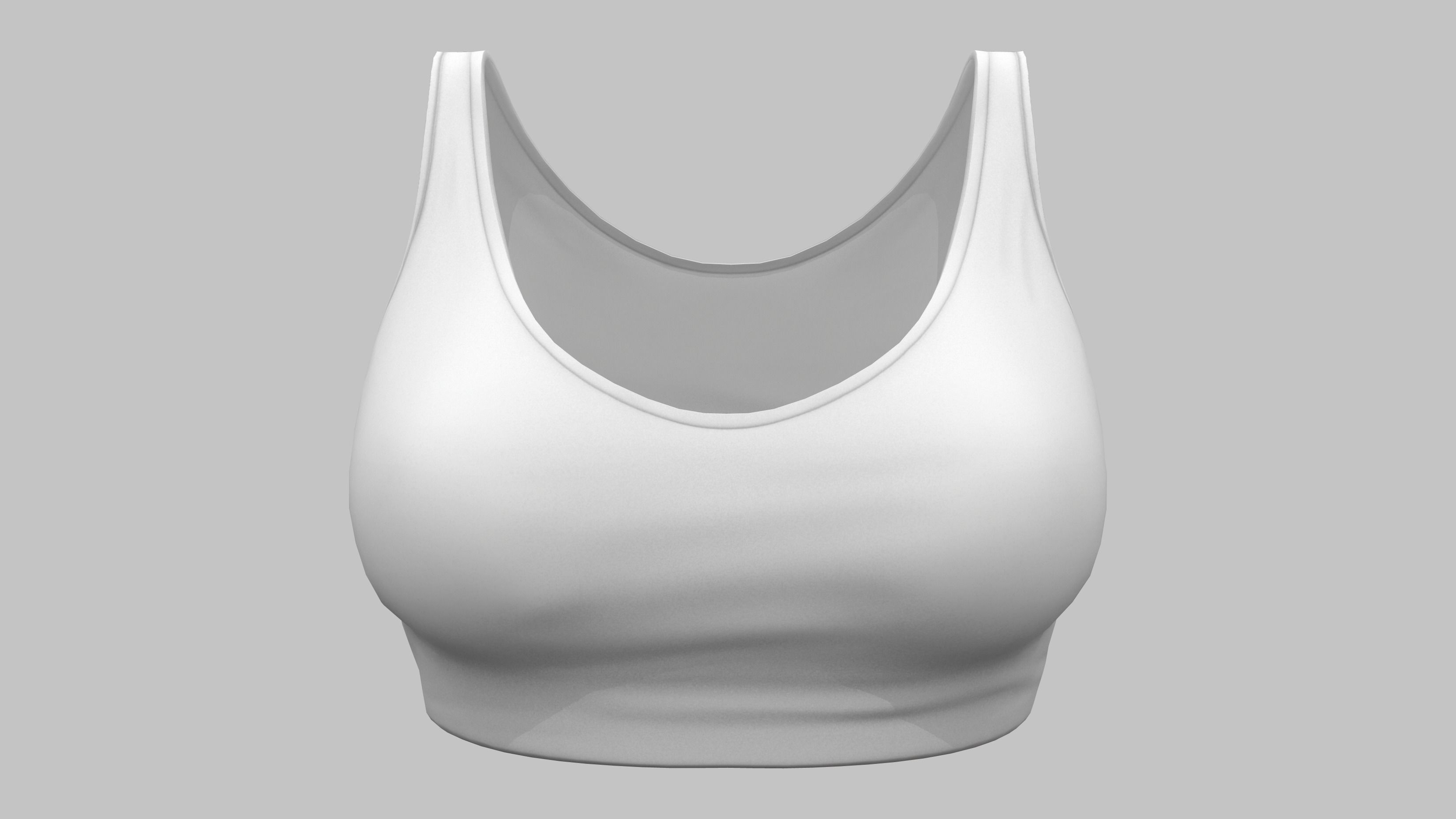 3D model White Bralet Casual Top VR / AR / low-poly | CGTrader