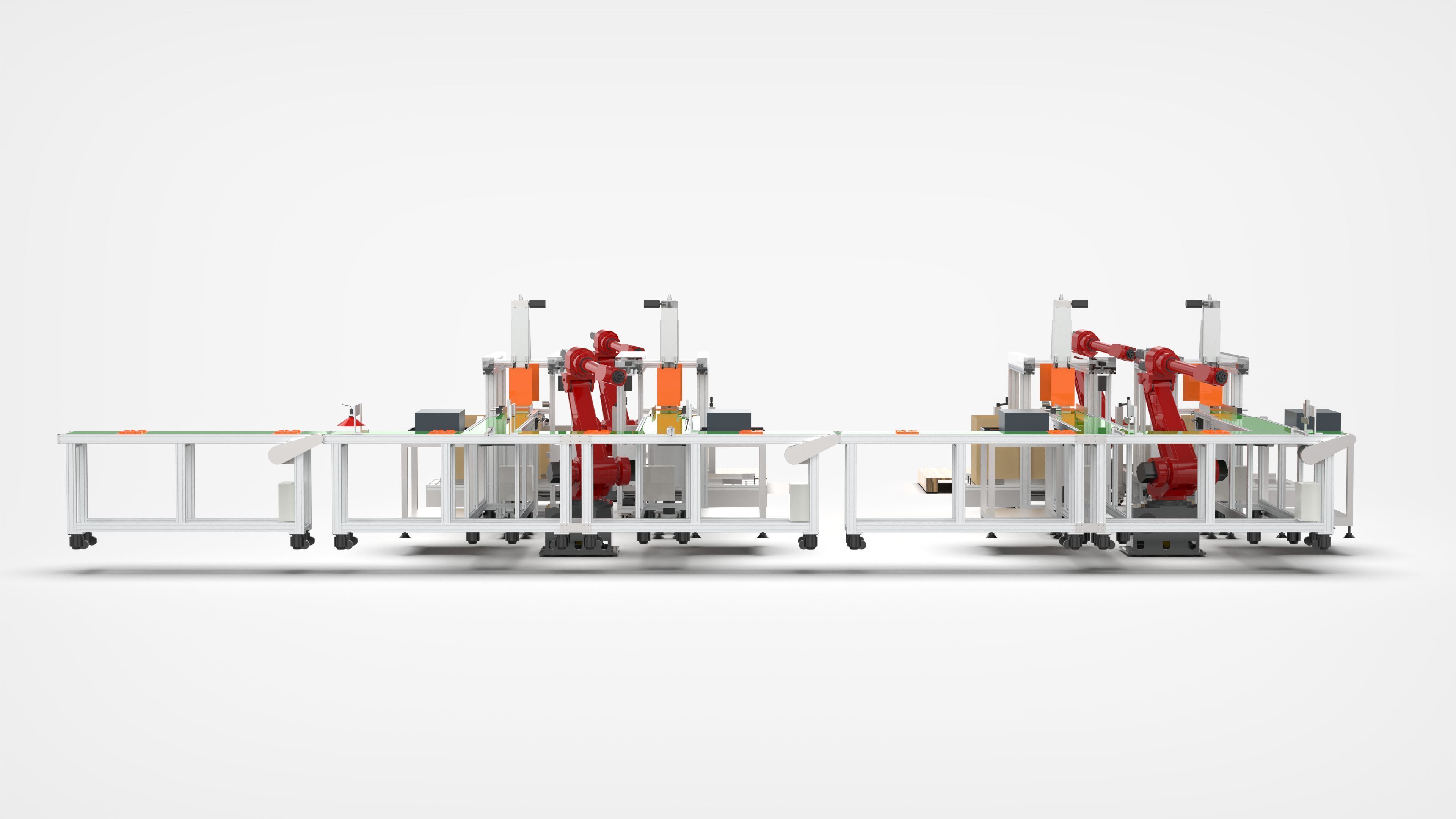 Automatic Packaging Sorting and Stacking Line 3D model | CGTrader