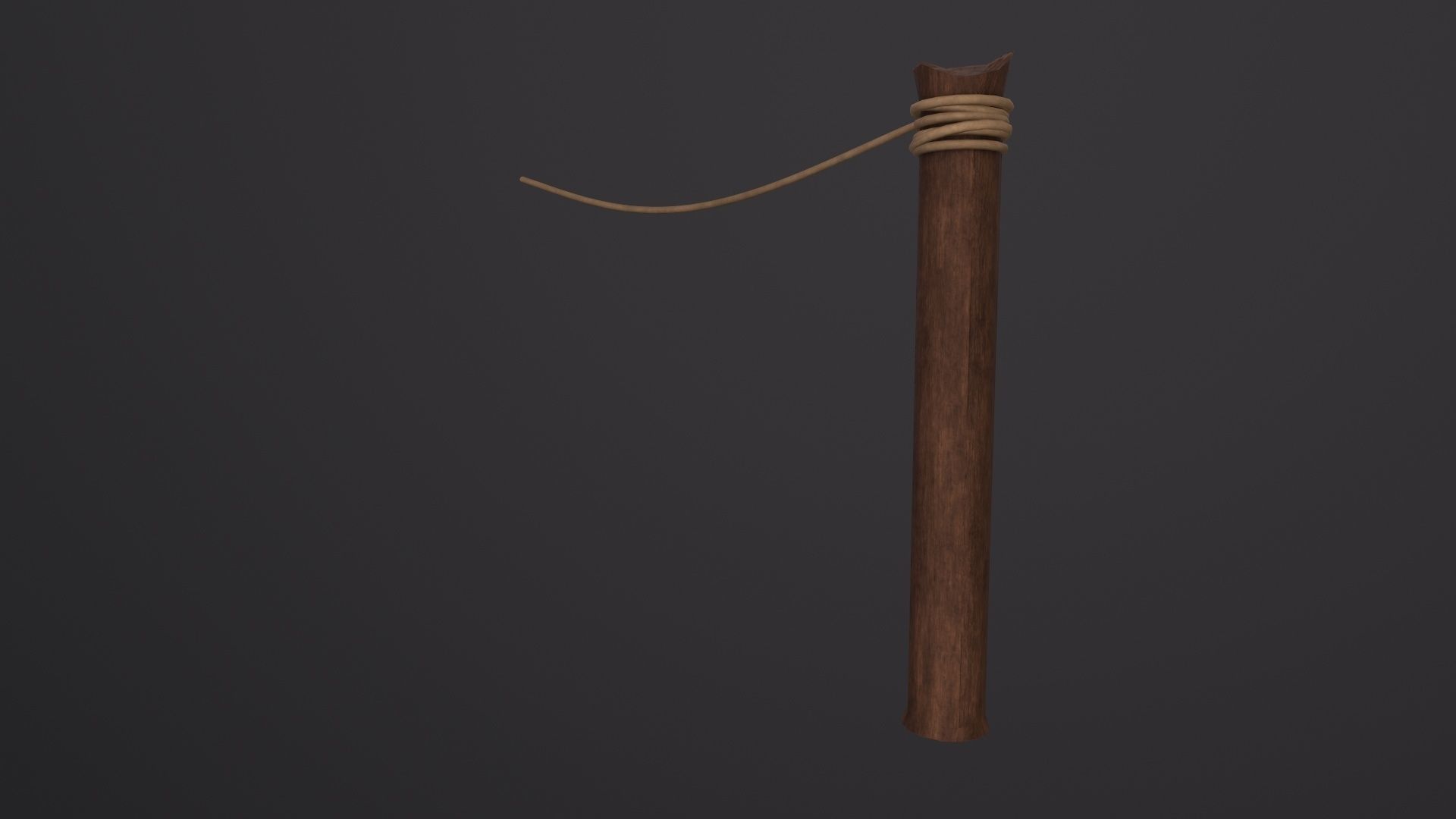 3D model Fence Segment Pole With Rope 3D Model VR / AR / low-poly ...