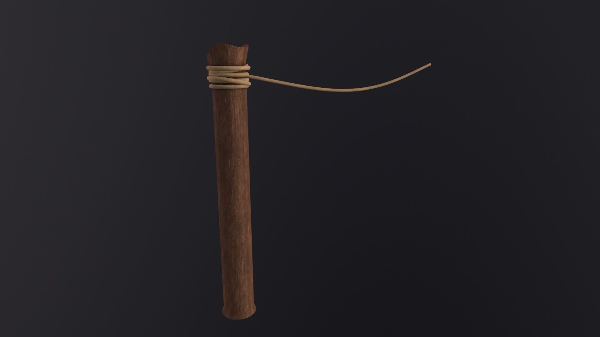 3D model Fence Segment Pole With Rope 3D Model VR / AR / low-poly ...