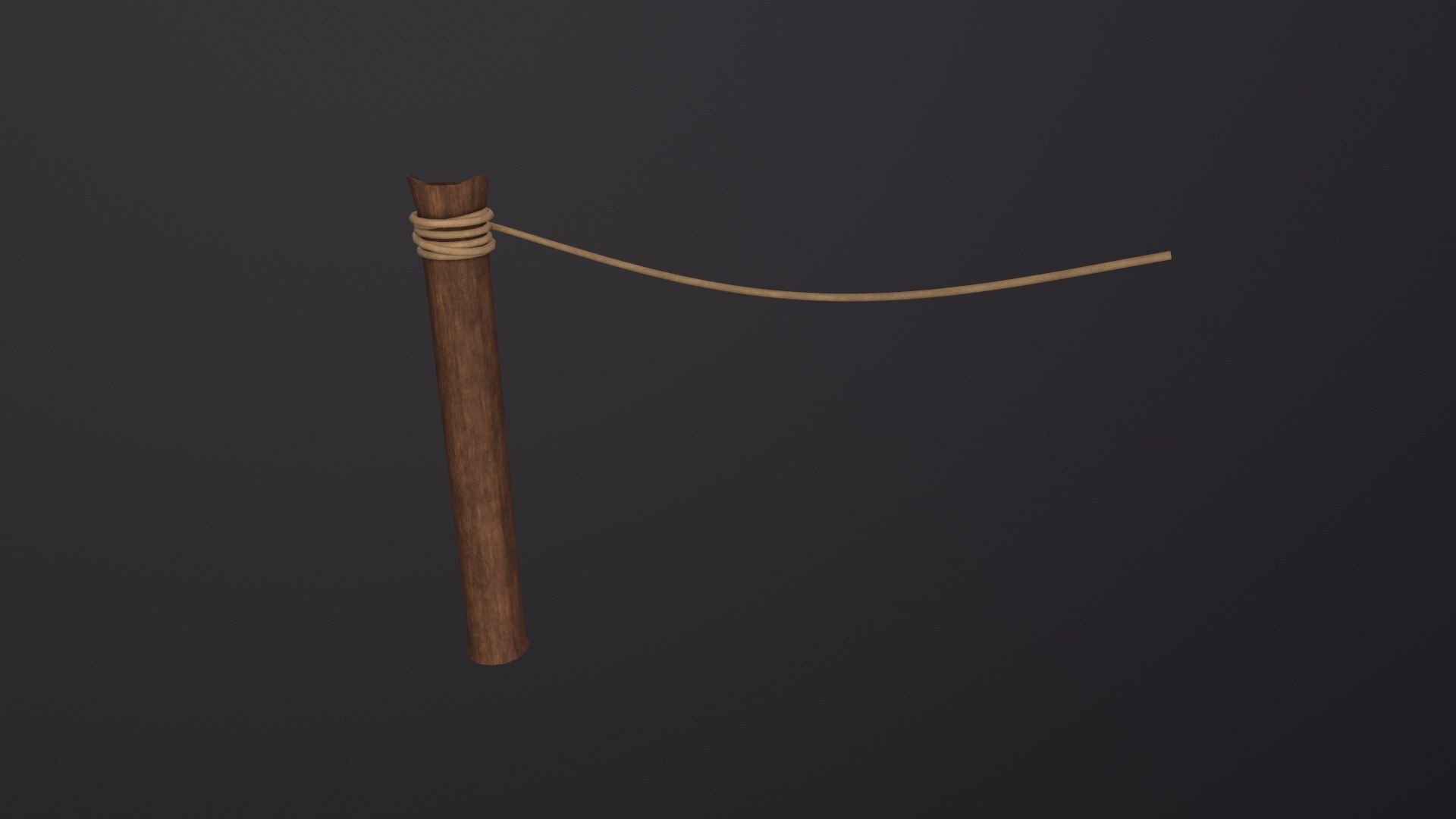 3D model Fence Segment Pole With Rope 3D Model VR / AR / low-poly ...