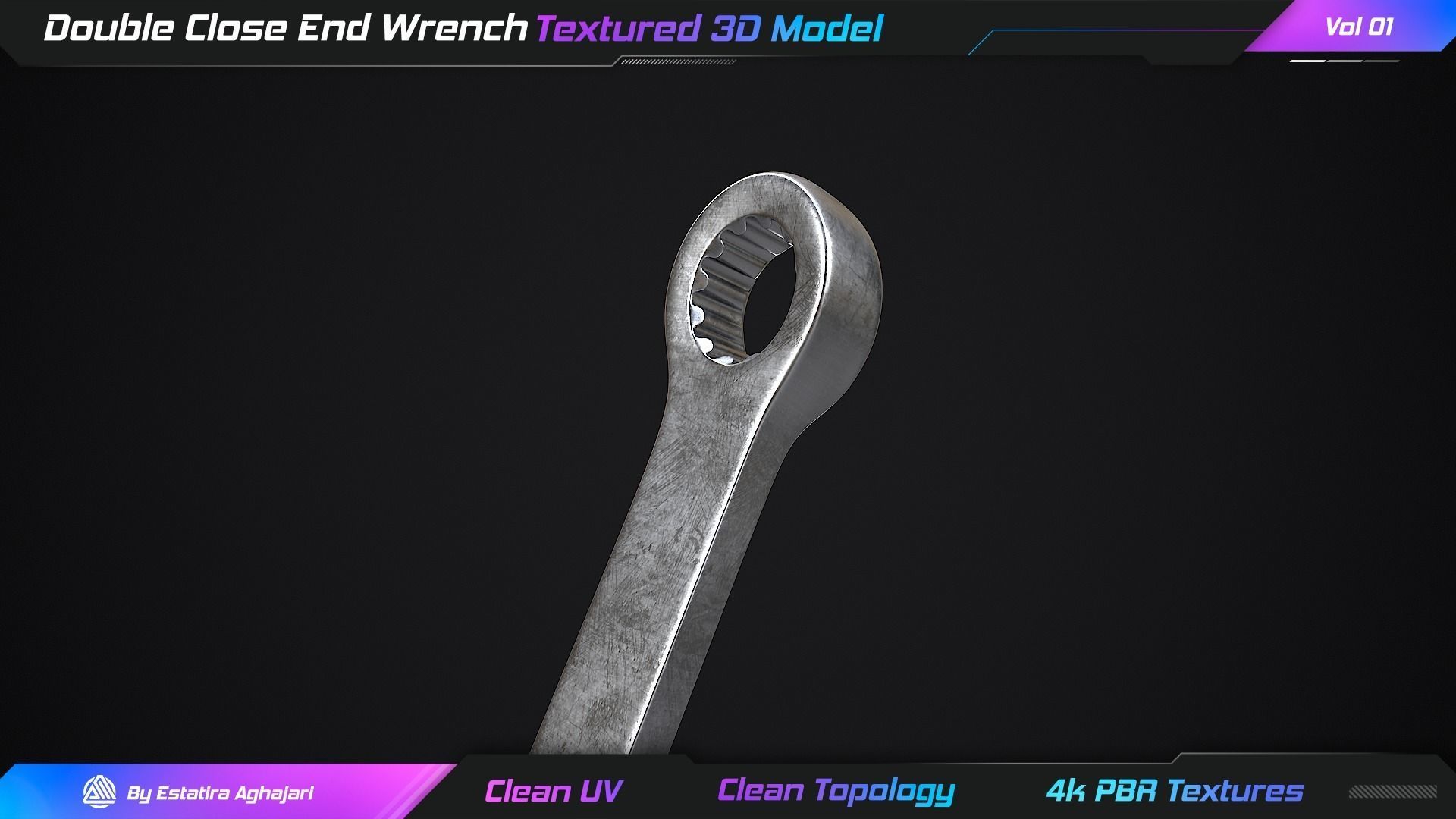3D model Double Closed End Wrench VR / AR / low-poly | CGTrader
