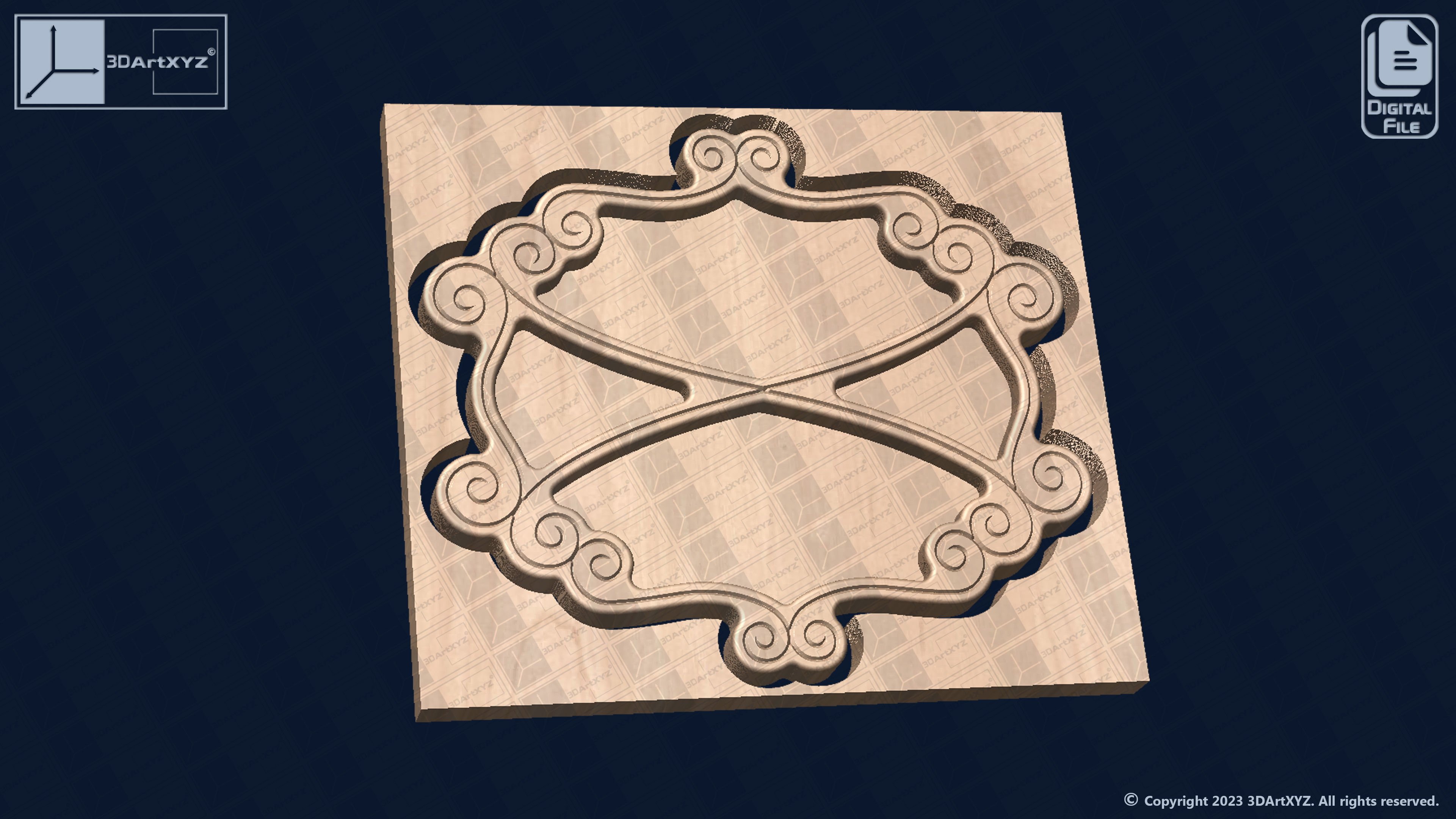 Antique Style Trays Pack - CNC Files for Wood 3D model | CGTrader