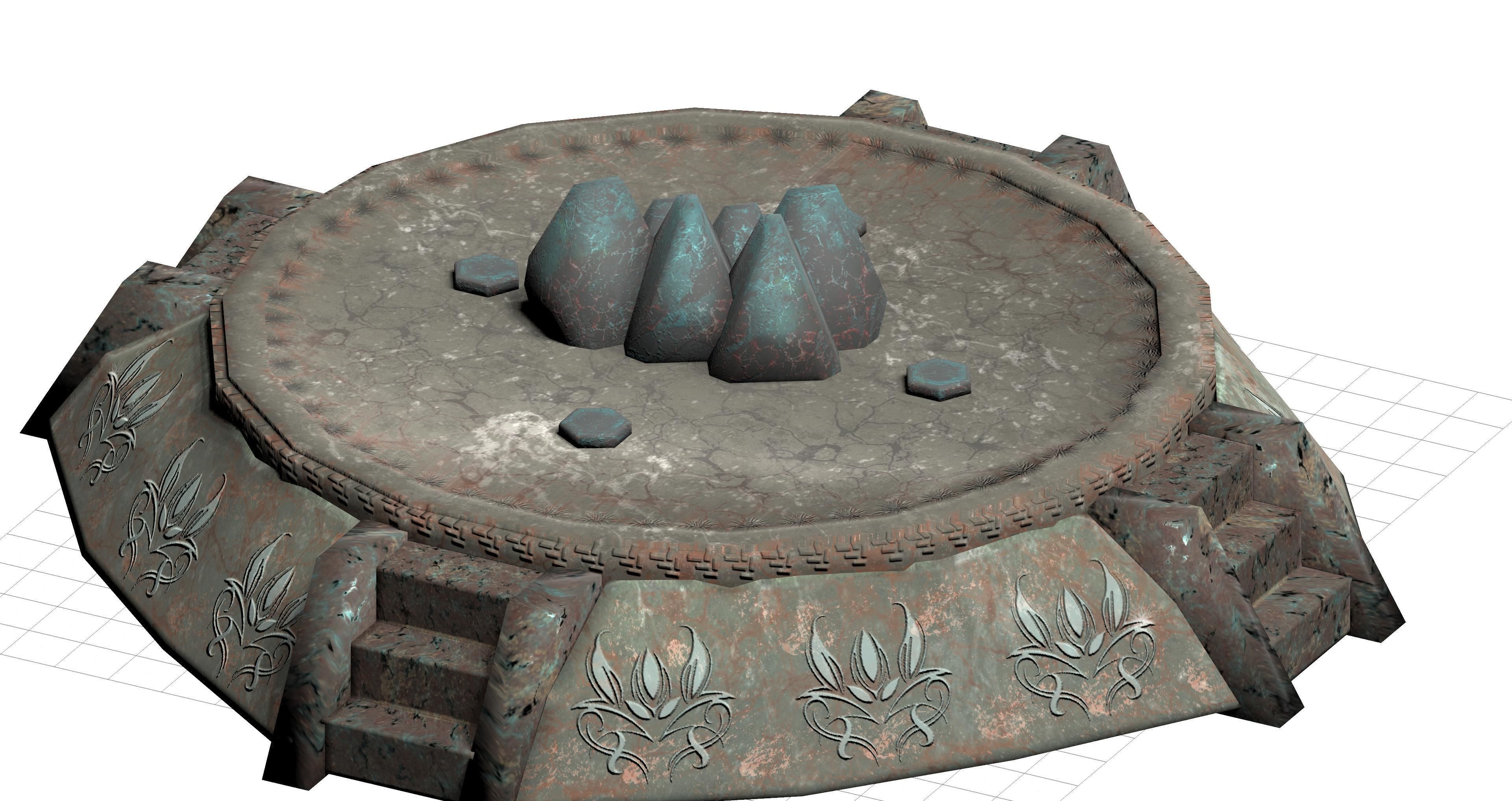 3D model Lowpoly Respawn altar fighting platform VR / AR / low-poly ...