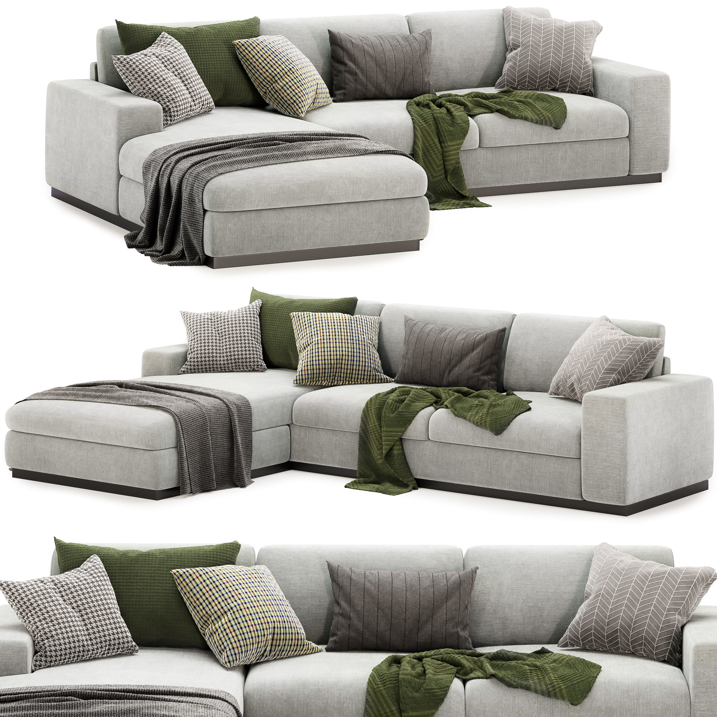sepia corner sofa 3D model | CGTrader