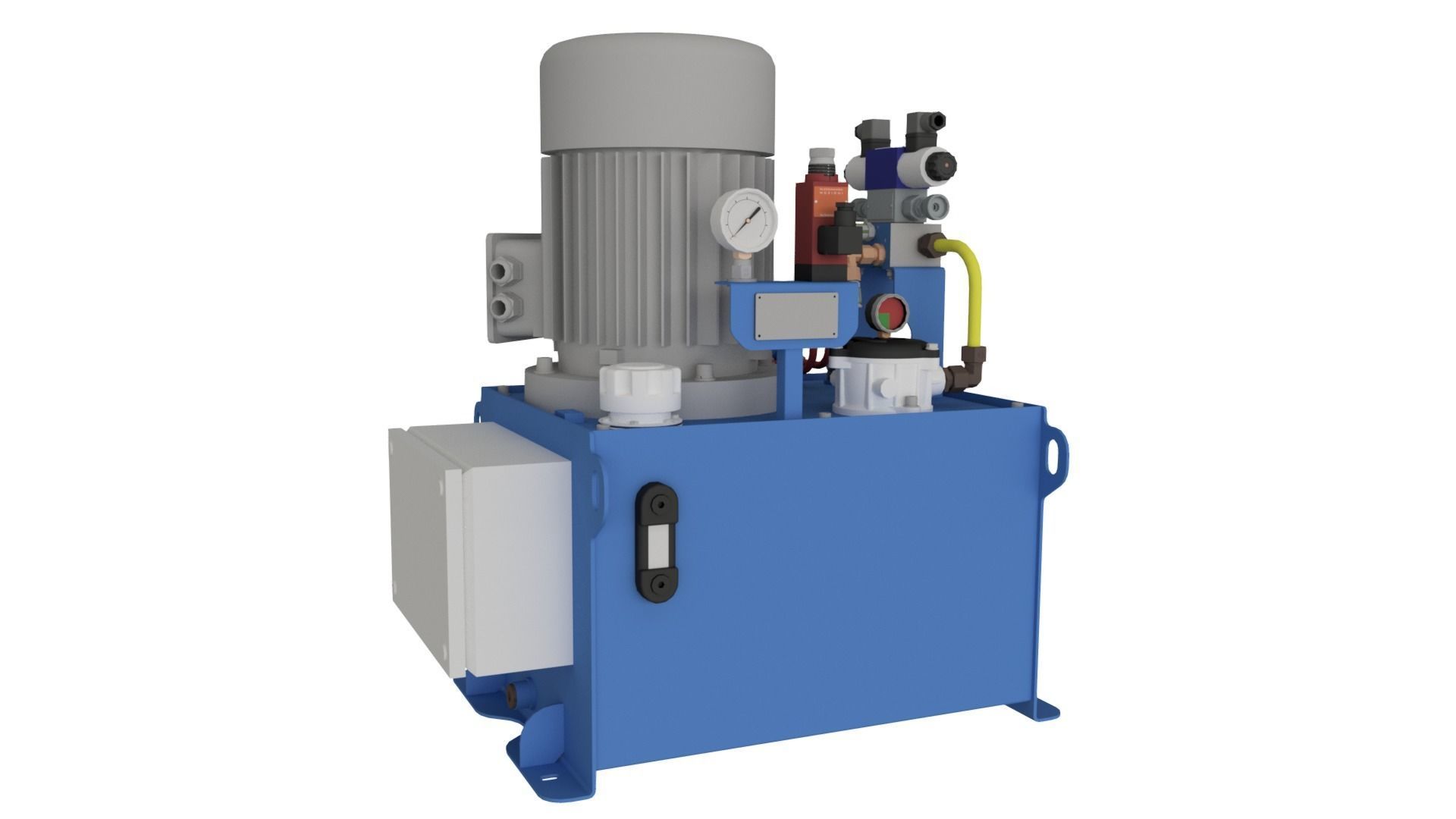 Hydraulic Power System Self-Contained 3D model | CGTrader