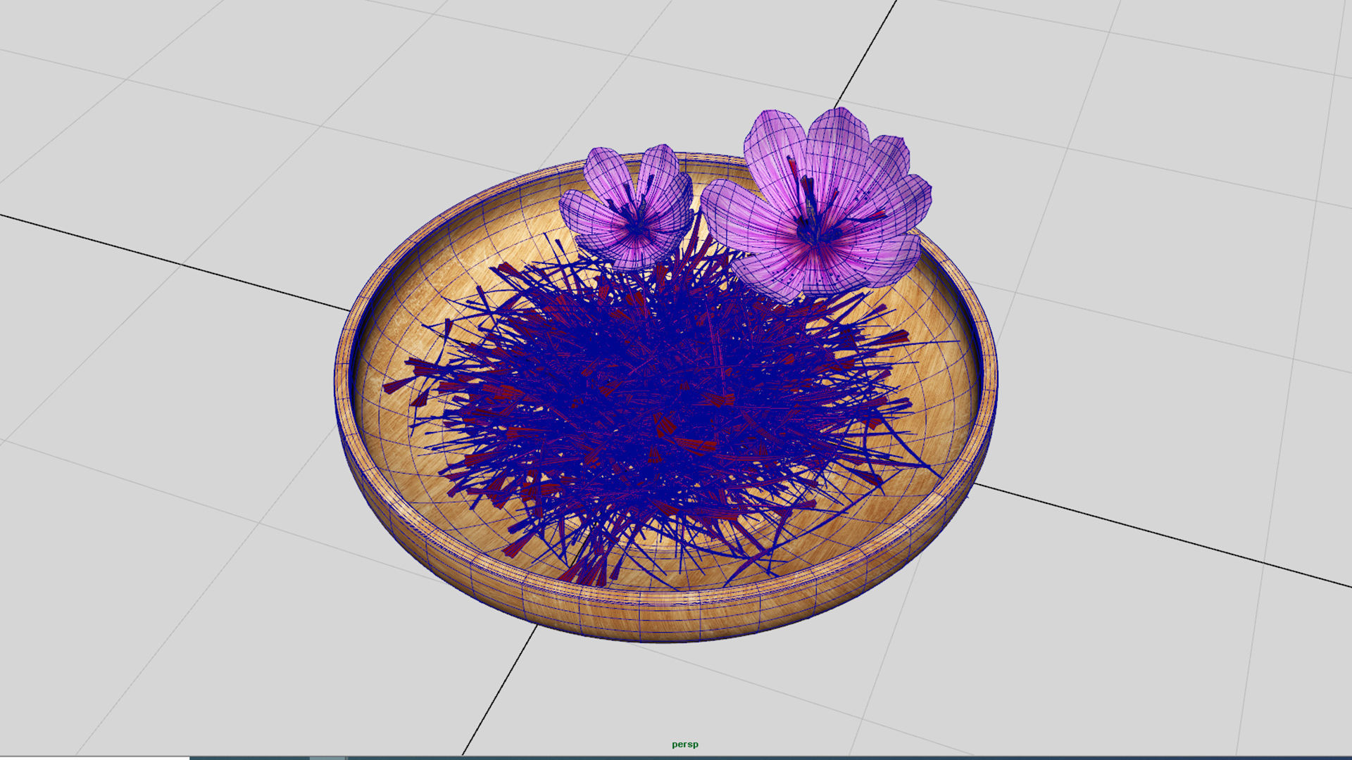 saffron flower threads 3D model | CGTrader