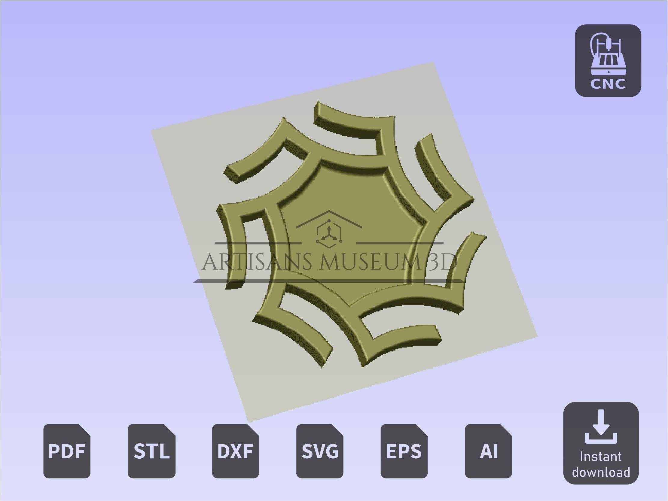 Round Tray V4 Files for CNC and 3D Printer DXF STL 3D model 3D ...