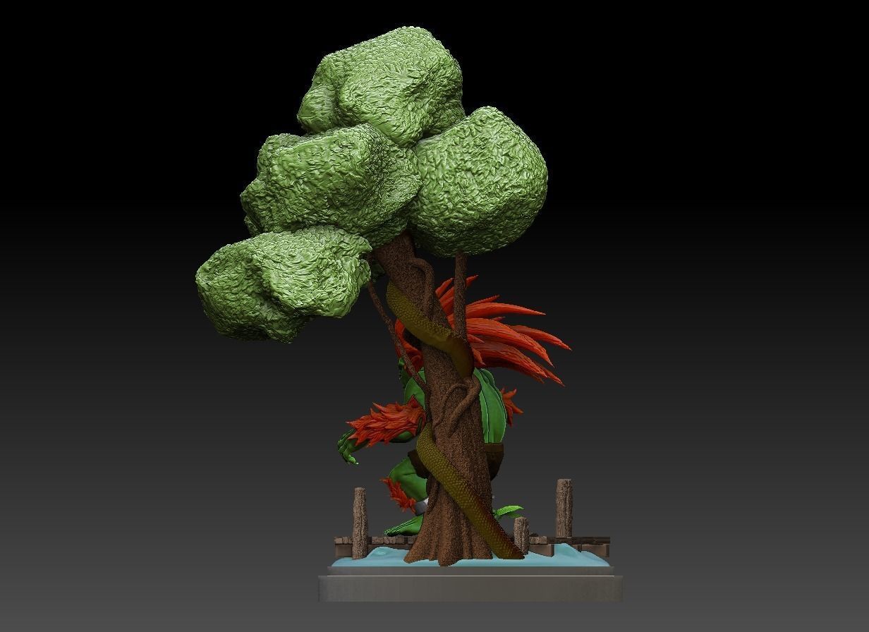 Blanka figure from Street Fighter 3D model 3D printable | CGTrader