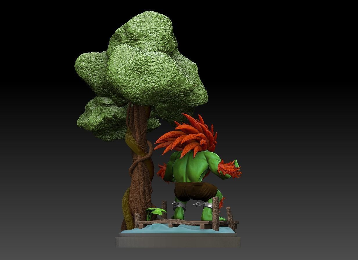 Blanka figure from Street Fighter 3D model 3D printable | CGTrader