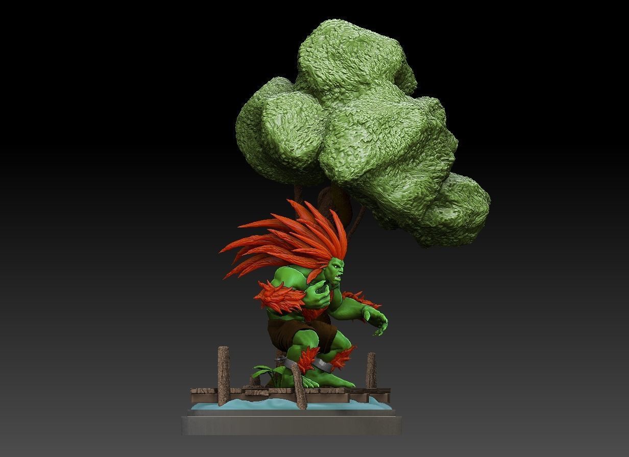 Blanka figure from Street Fighter 3D model 3D printable | CGTrader
