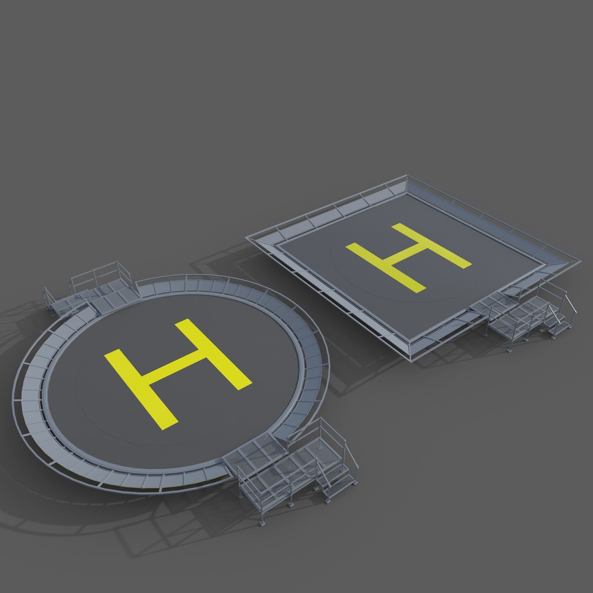 3D model Heliport VR / AR / low-poly | CGTrader