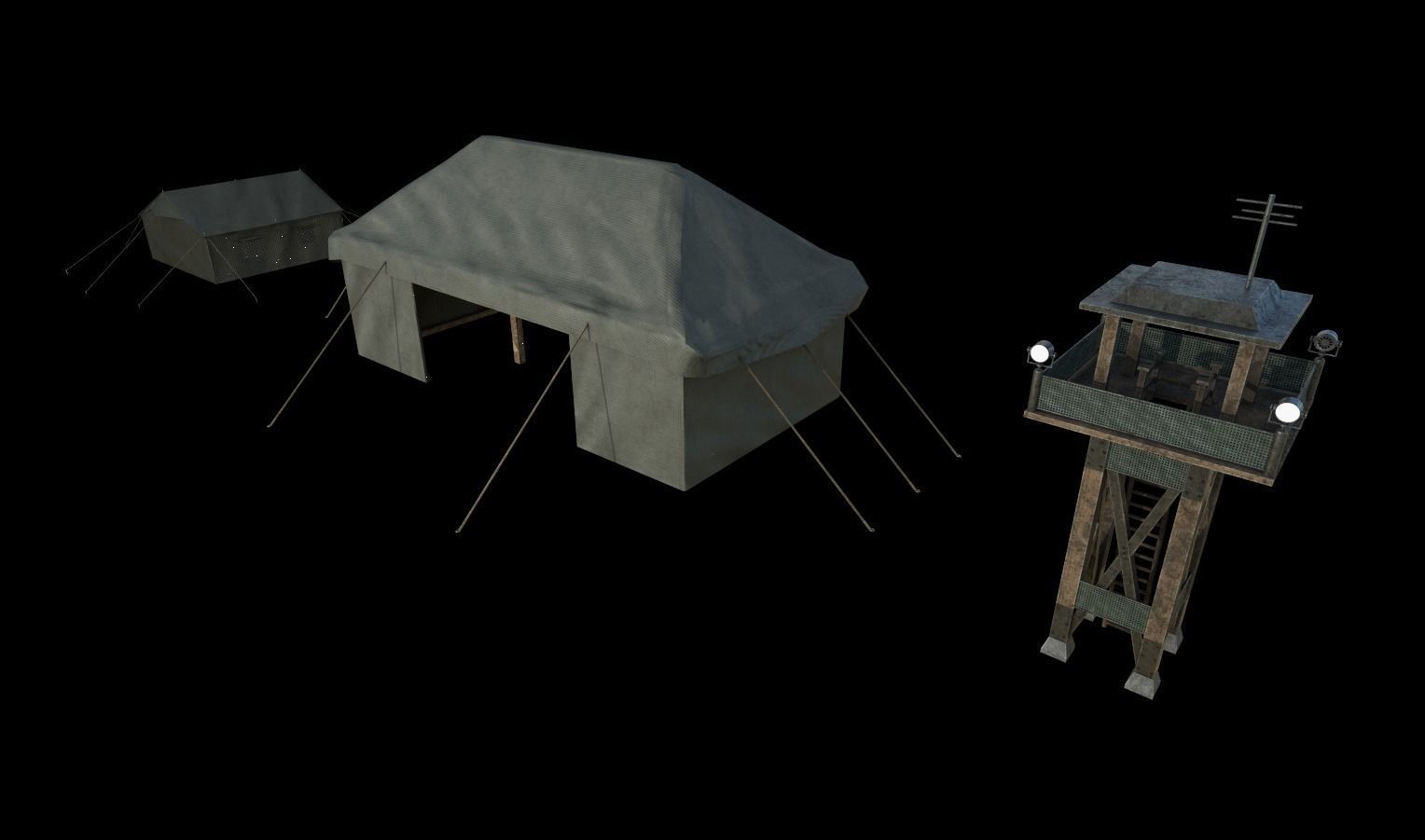 3D model Military Props Pack VR / AR / low-poly | CGTrader