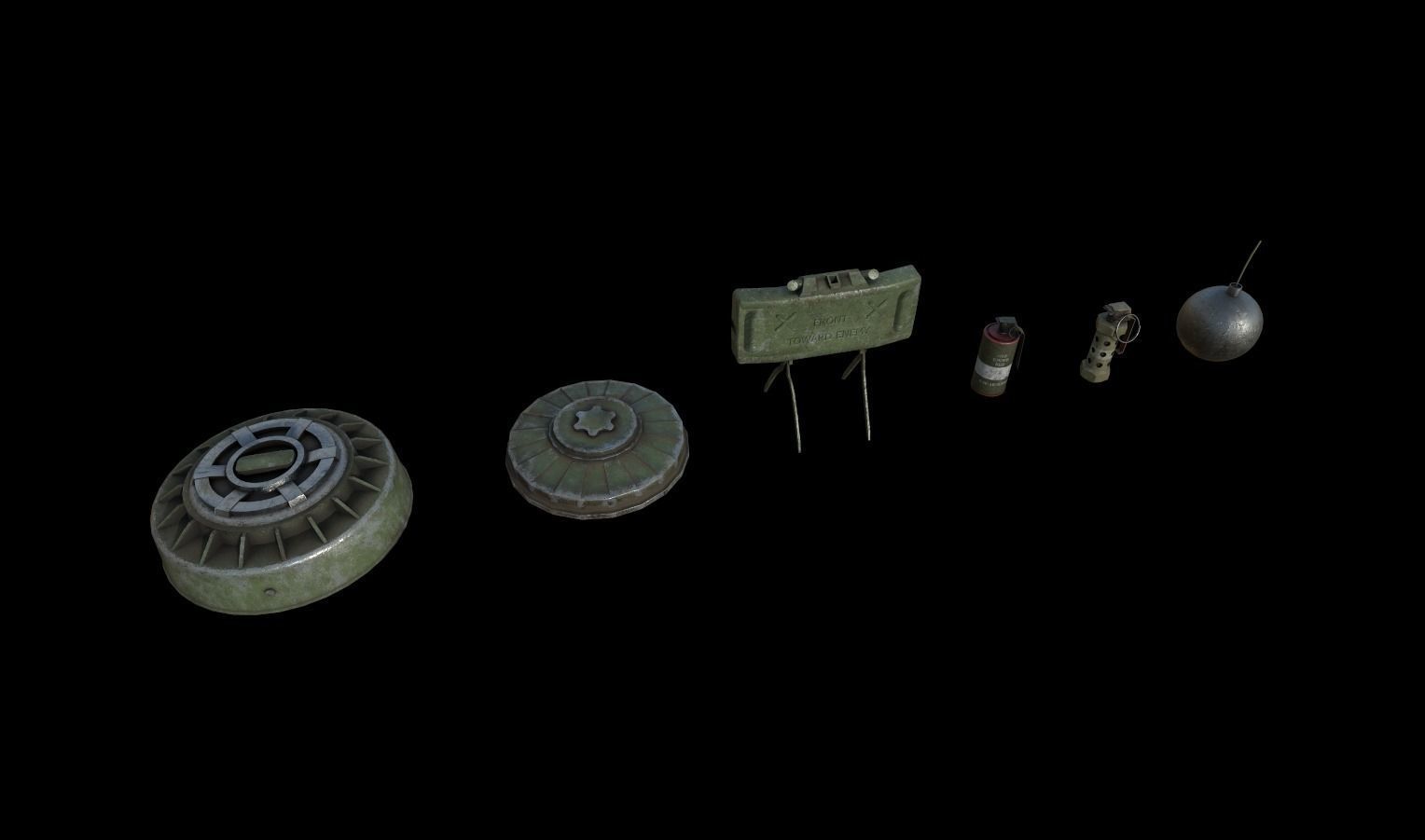 3D model Military Props Pack VR / AR / low-poly | CGTrader