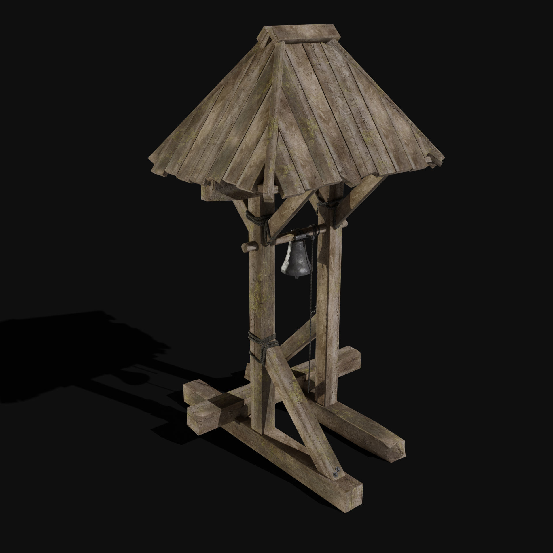 3D model ALARM BELL TOWER CAMP ALERT MILITARY SIGNAL BANDIT COLLECTION ...