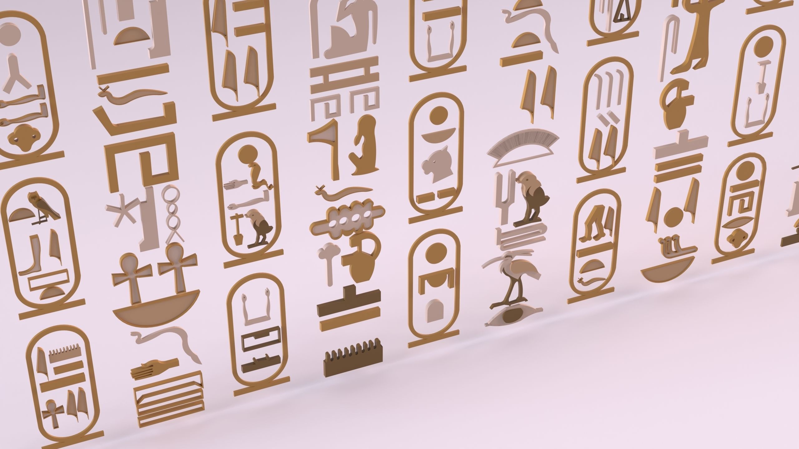 3D model Egyptian Symbols - 006 VR / AR / low-poly | CGTrader