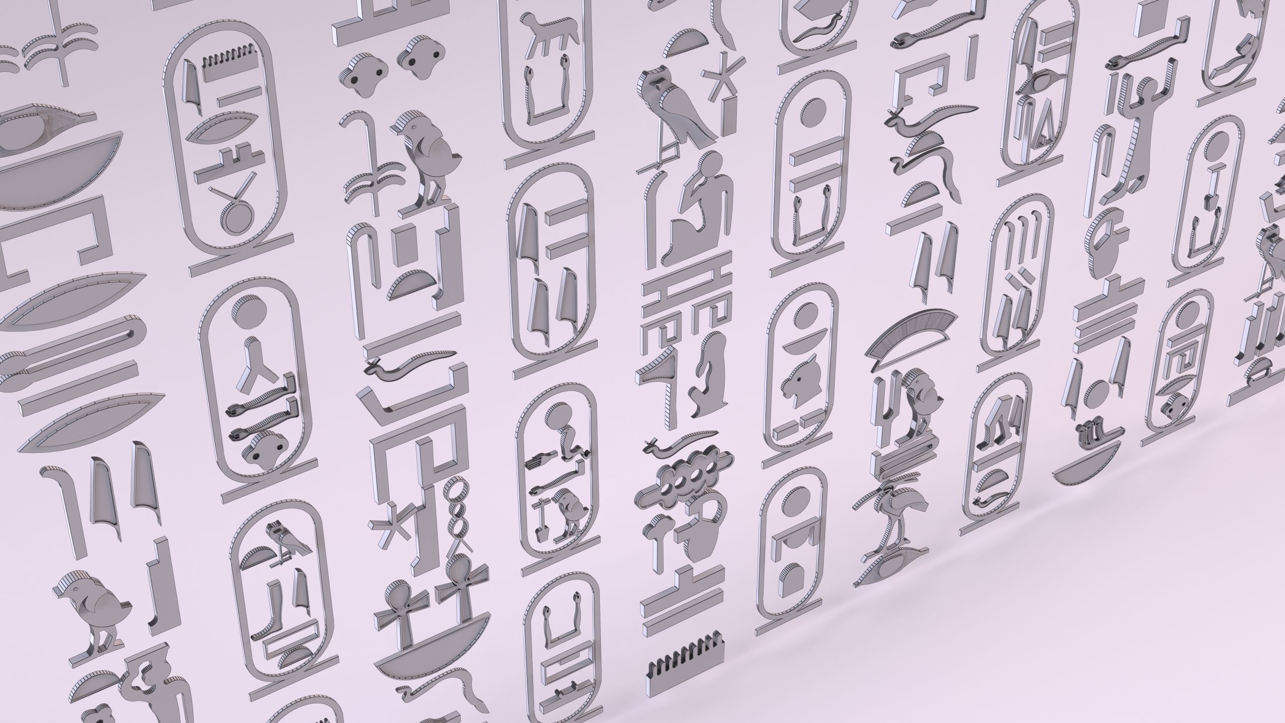 3D model Egyptian Symbols - 006 VR / AR / low-poly | CGTrader