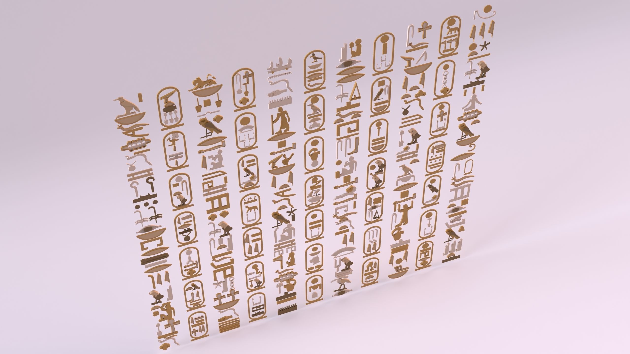 3D model Egyptian Symbols - 006 VR / AR / low-poly | CGTrader