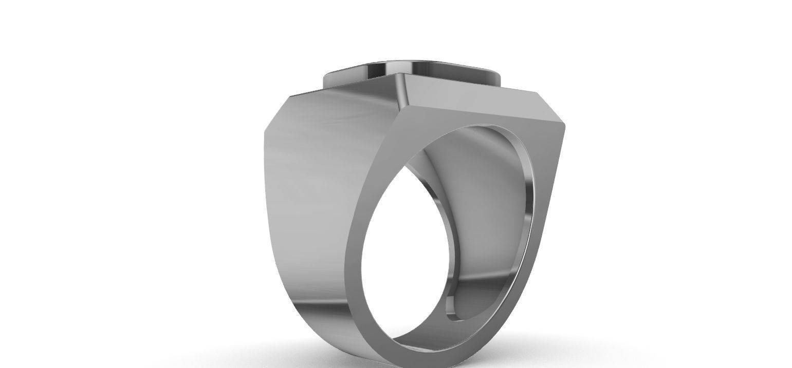 Square Ring Stone 3D model 3D printable | CGTrader