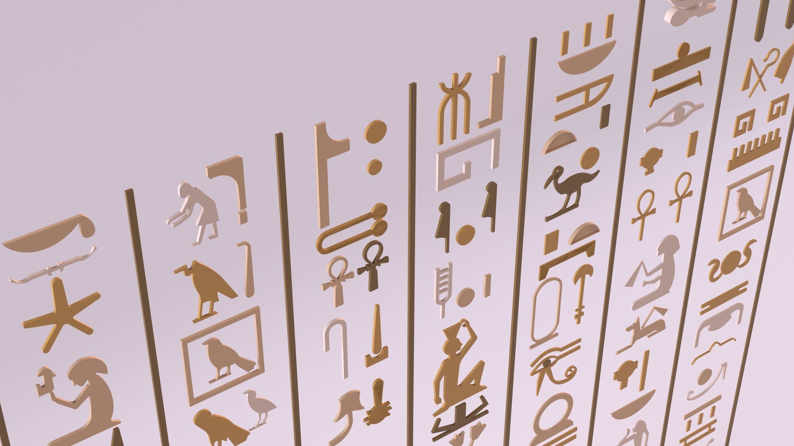 3D model Egyptian Symbols - 007 VR / AR / low-poly | CGTrader