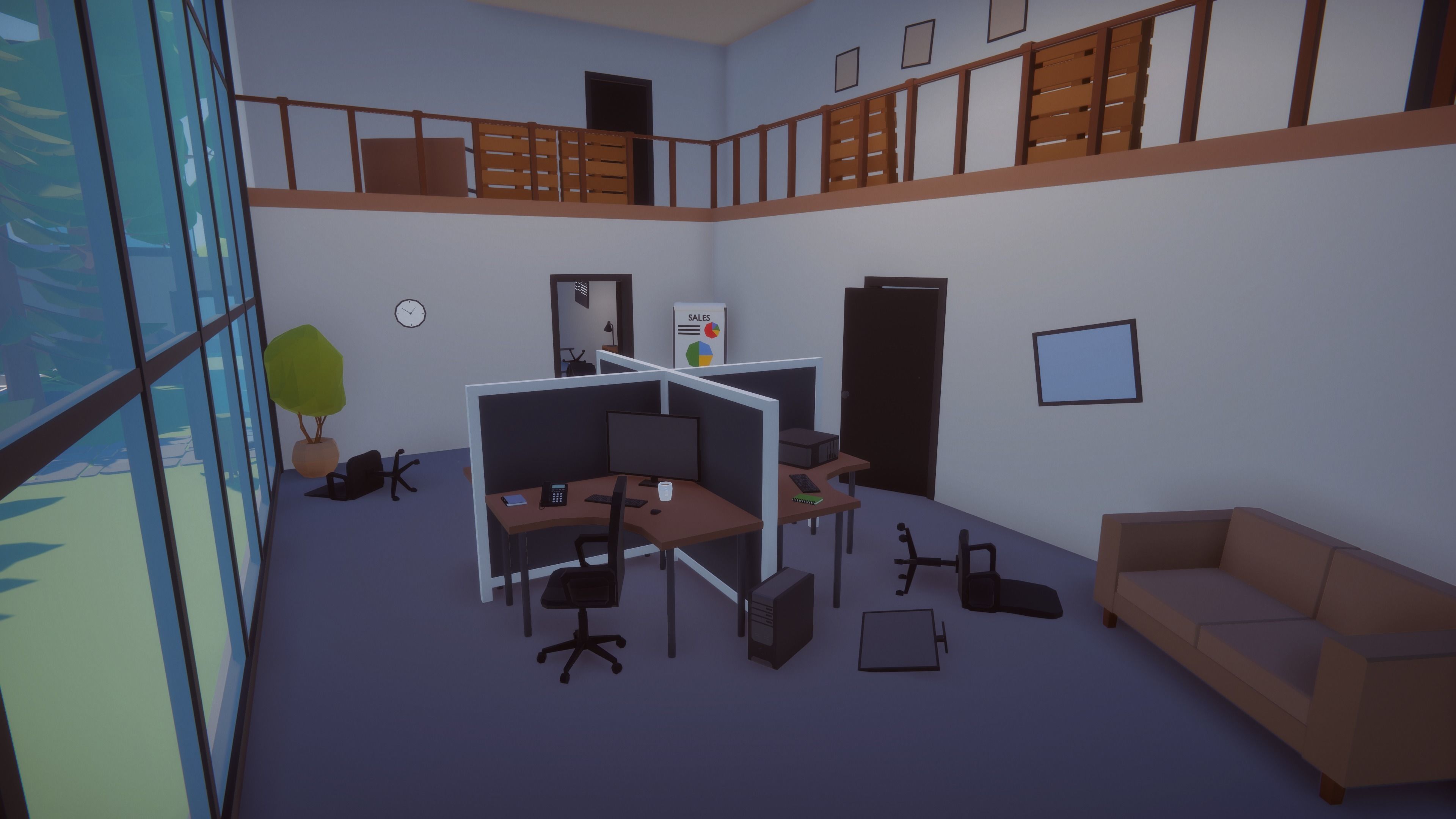 3D model Low Poly FPS Map Vol3 Shooter Office interior Map VR / AR ...