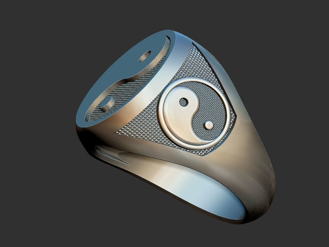 Yin Yang Ring and Pendant 3D model 3D printable | CGTrader