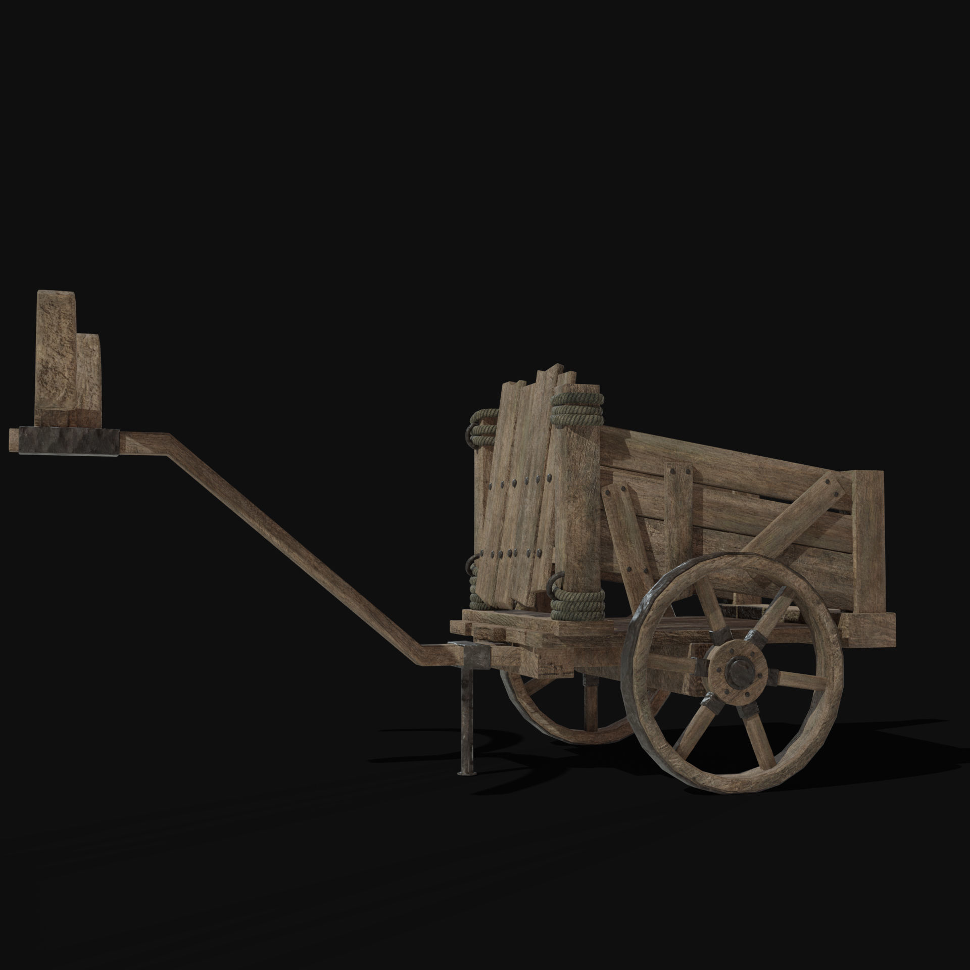 3D model CHARIOT CART CAR WAGON TRAILER HORSE CARRIAGE HARNESS ...