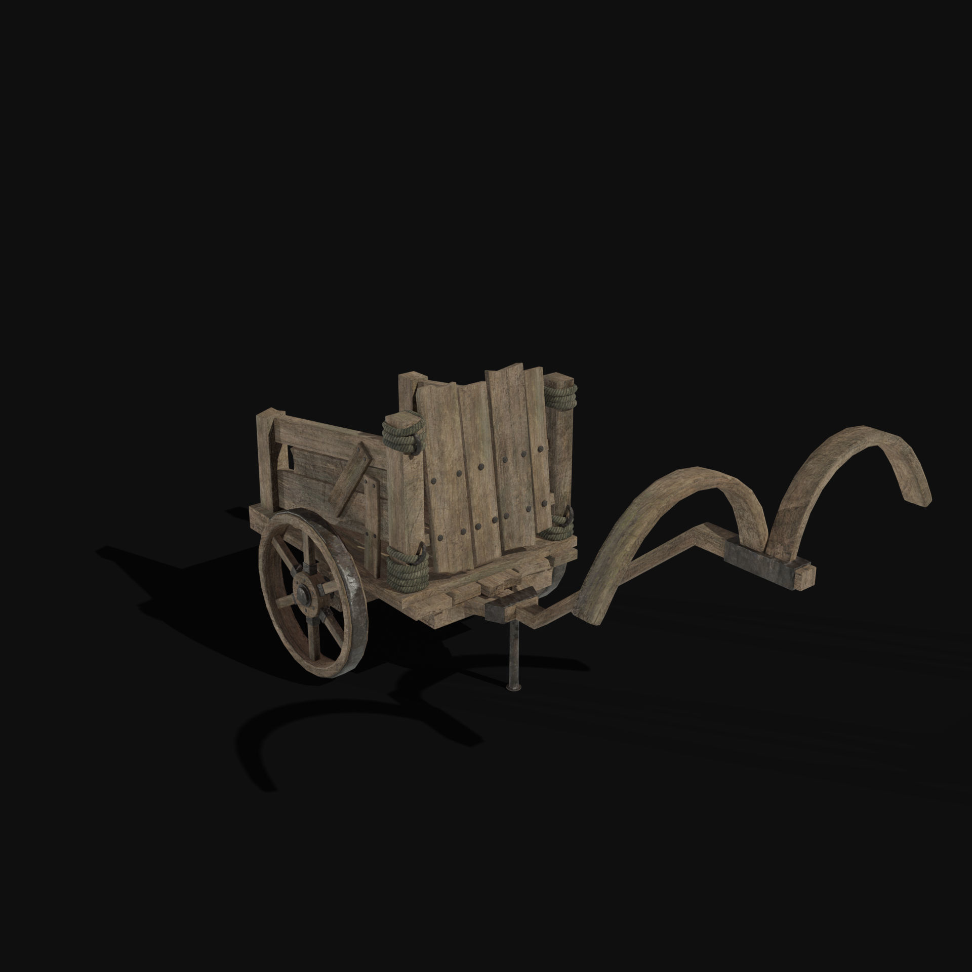 3D model CHARIOT CART CAR WAGON TRAILER HORSE CARRIAGE HARNESS ...
