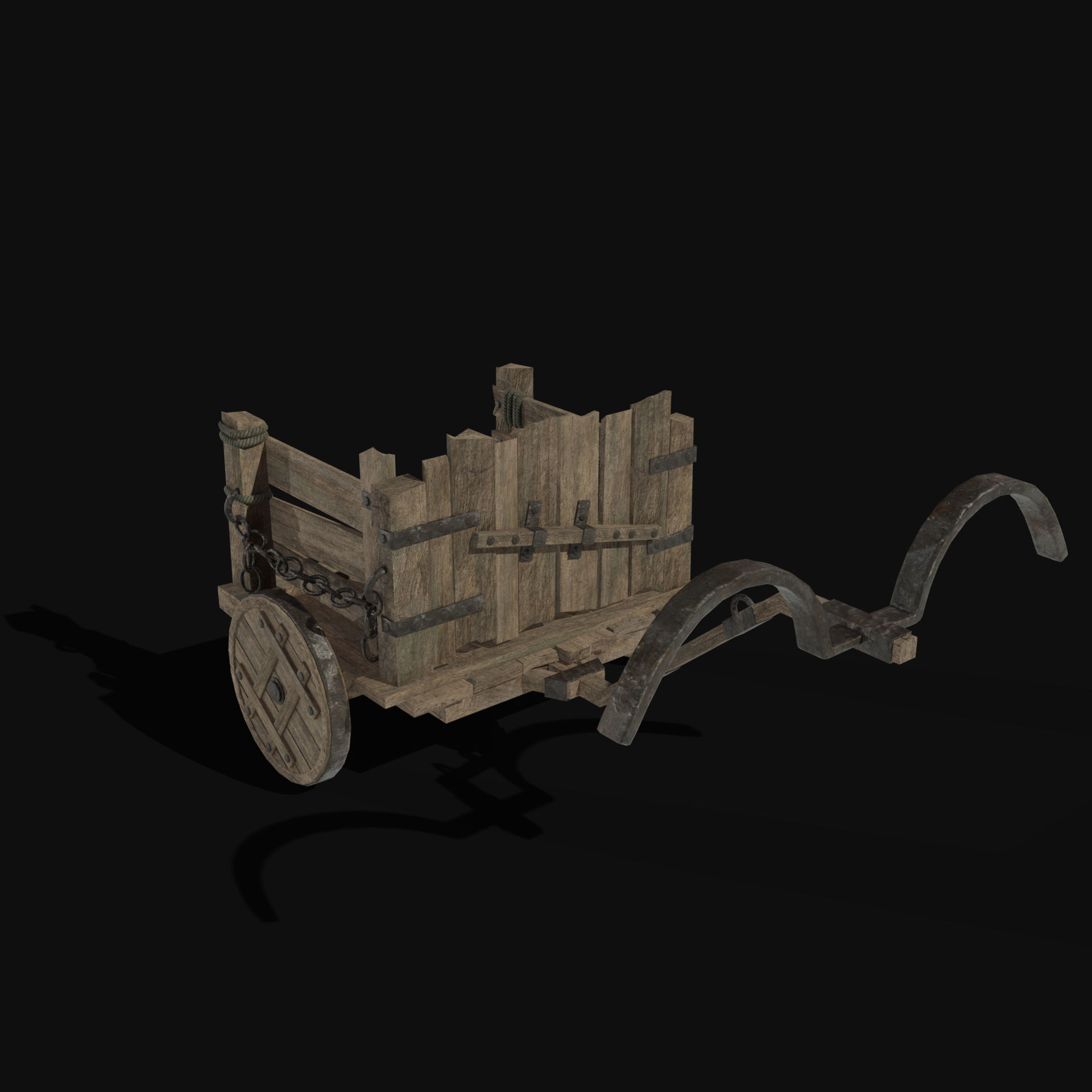 3D model CHARIOT CART CAR WAGON TRAILER HORSE CARRIAGE HARNESS ...