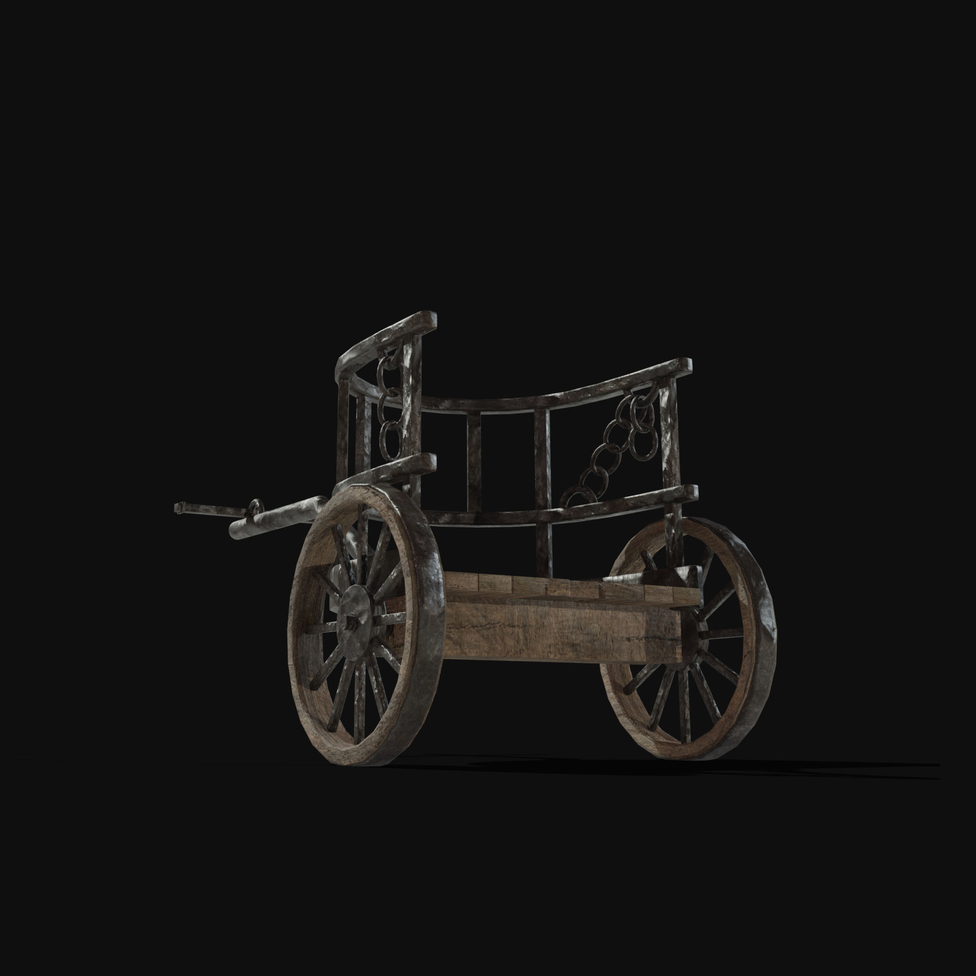 3D model CHARIOT CART CAR WAGON TRAILER HORSE CARRIAGE HARNESS ...