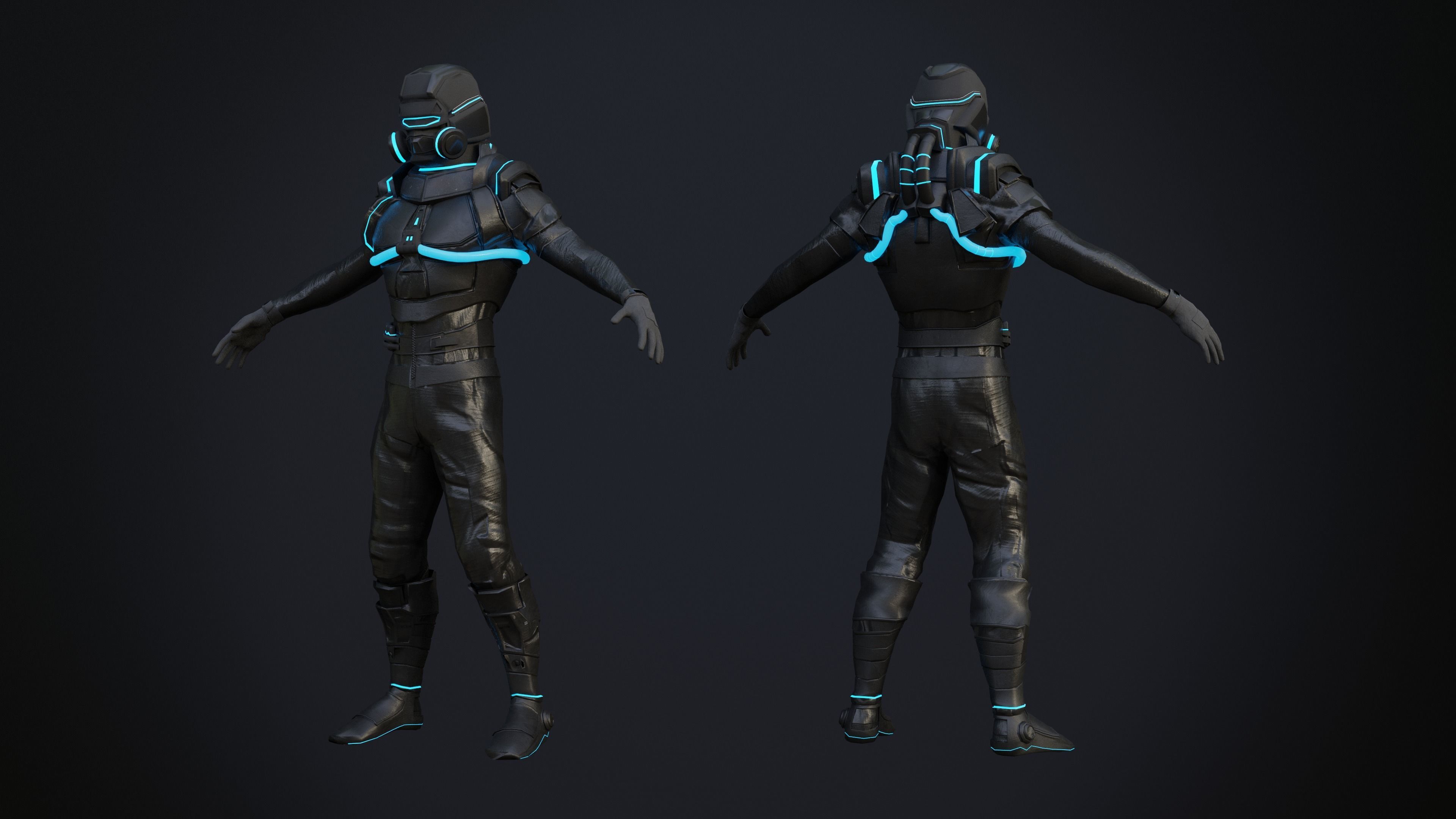 3D model scifi soldier VR / AR / low-poly | CGTrader