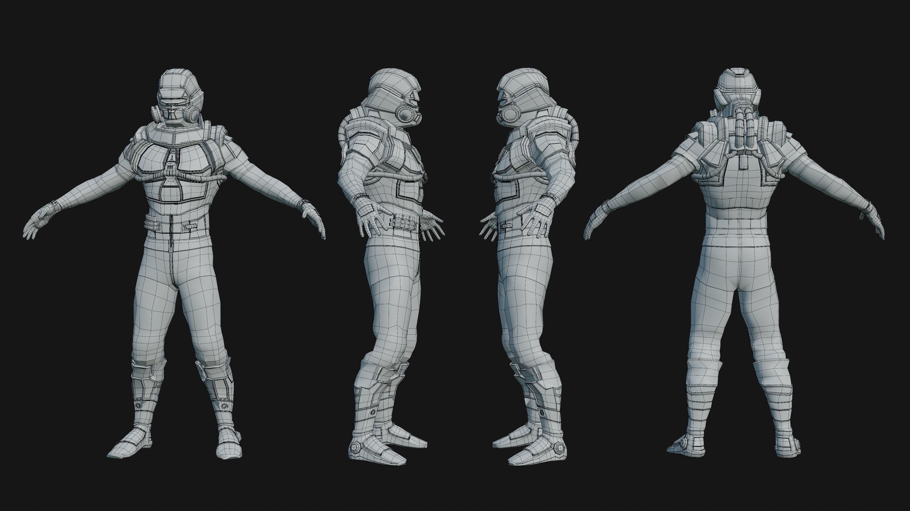 3D model scifi soldier VR / AR / low-poly | CGTrader