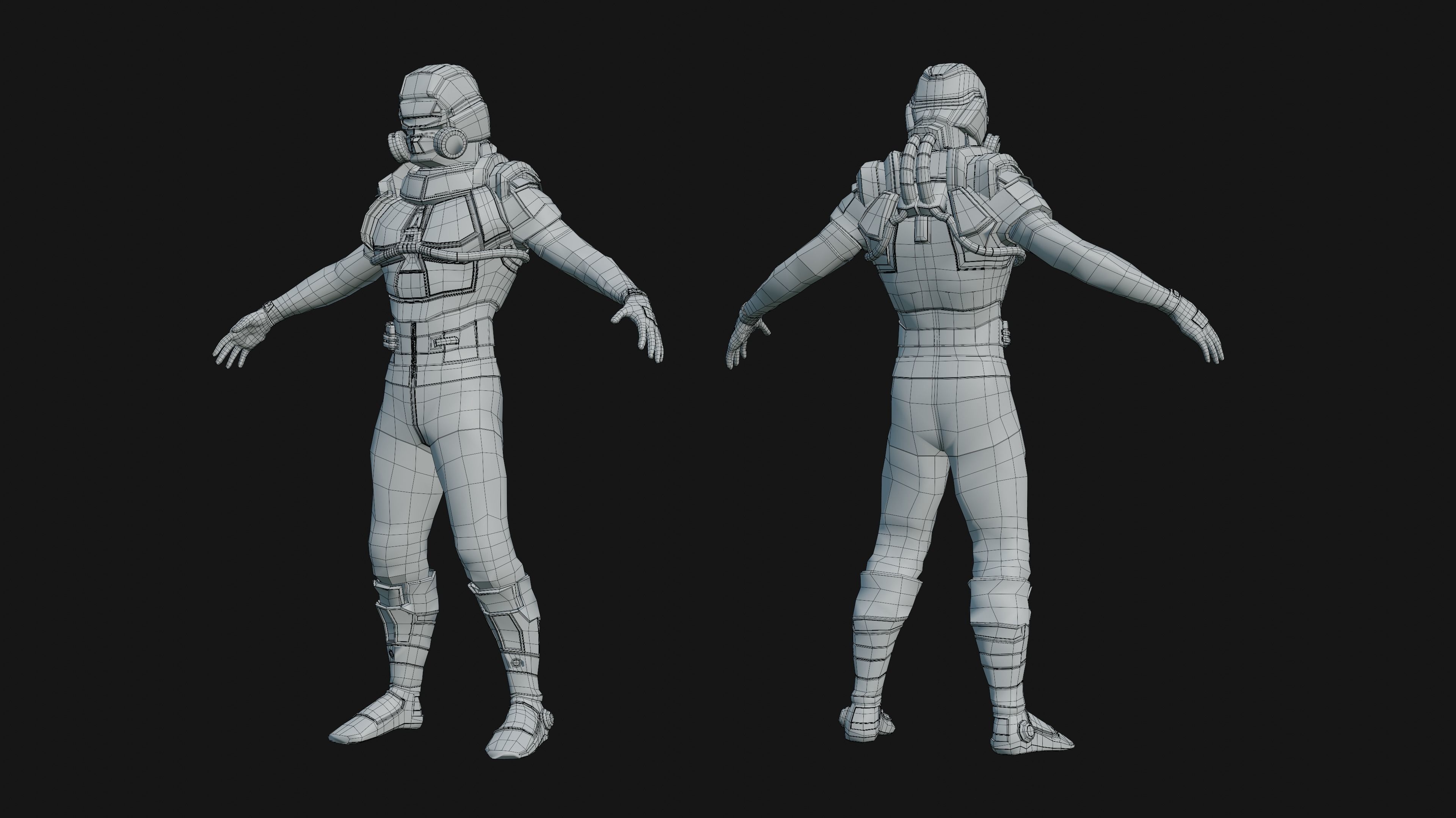 3D model scifi soldier VR / AR / low-poly | CGTrader
