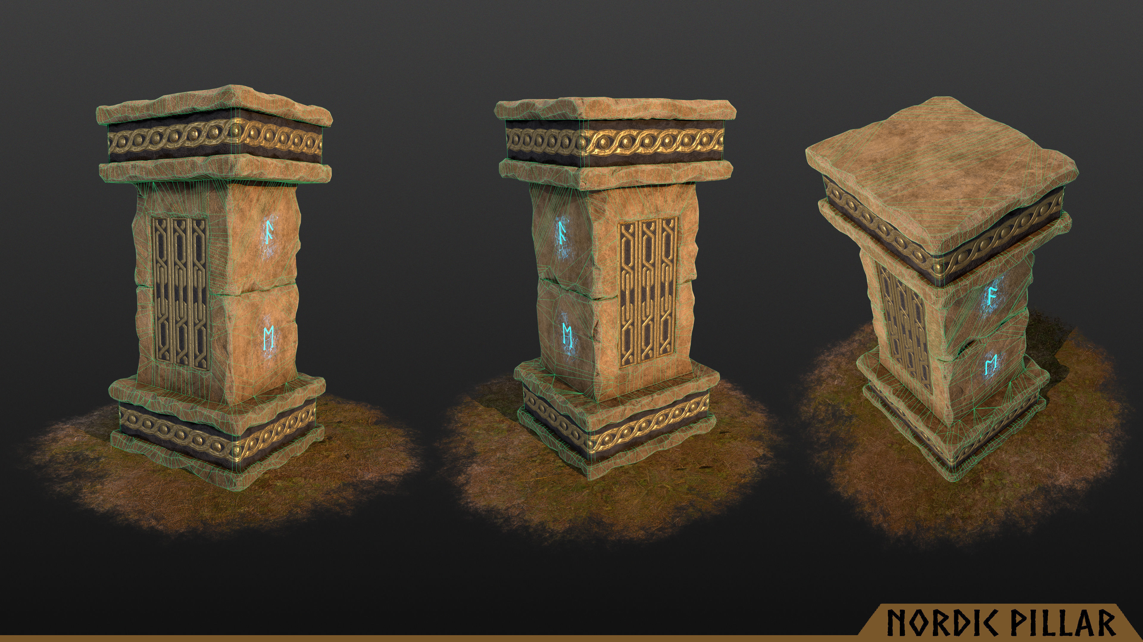 3D model Nordic Pillars Asset Pack VR / AR / low-poly | CGTrader
