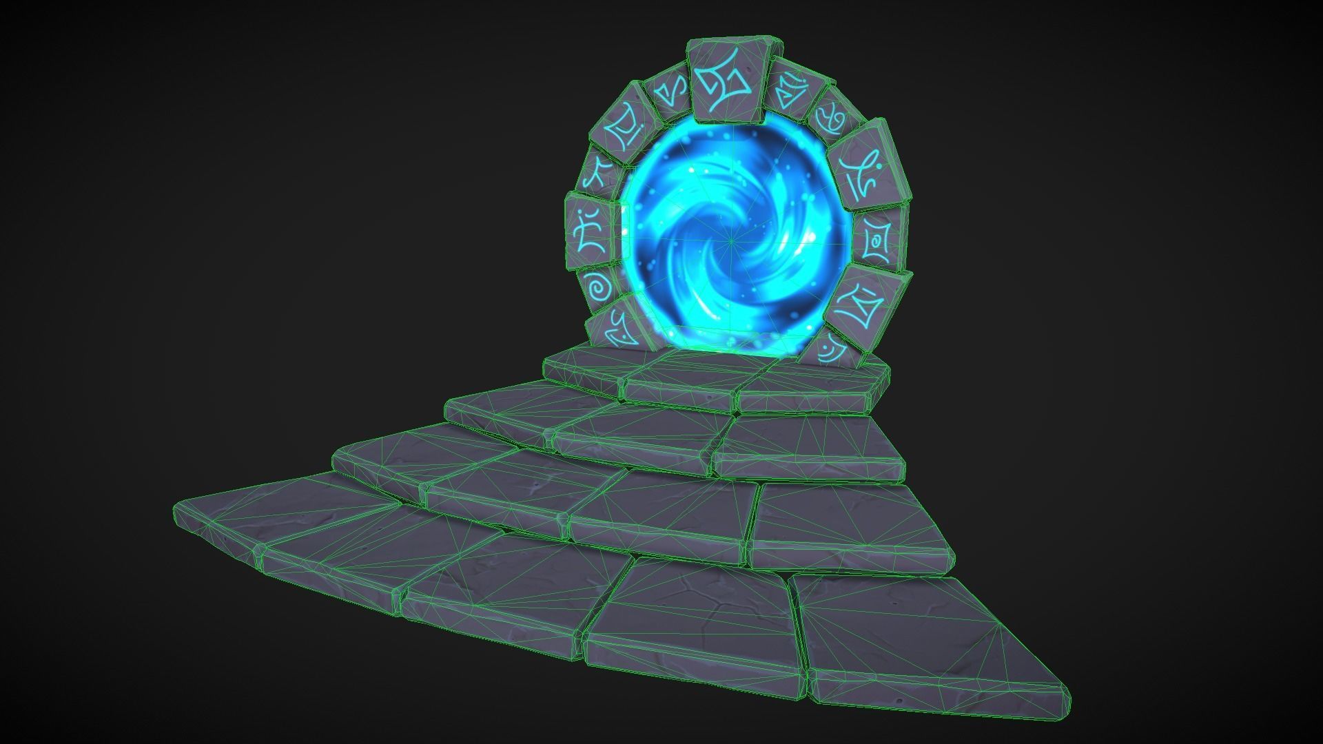 3D model Stylized Magic portal VR / AR / low-poly | CGTrader