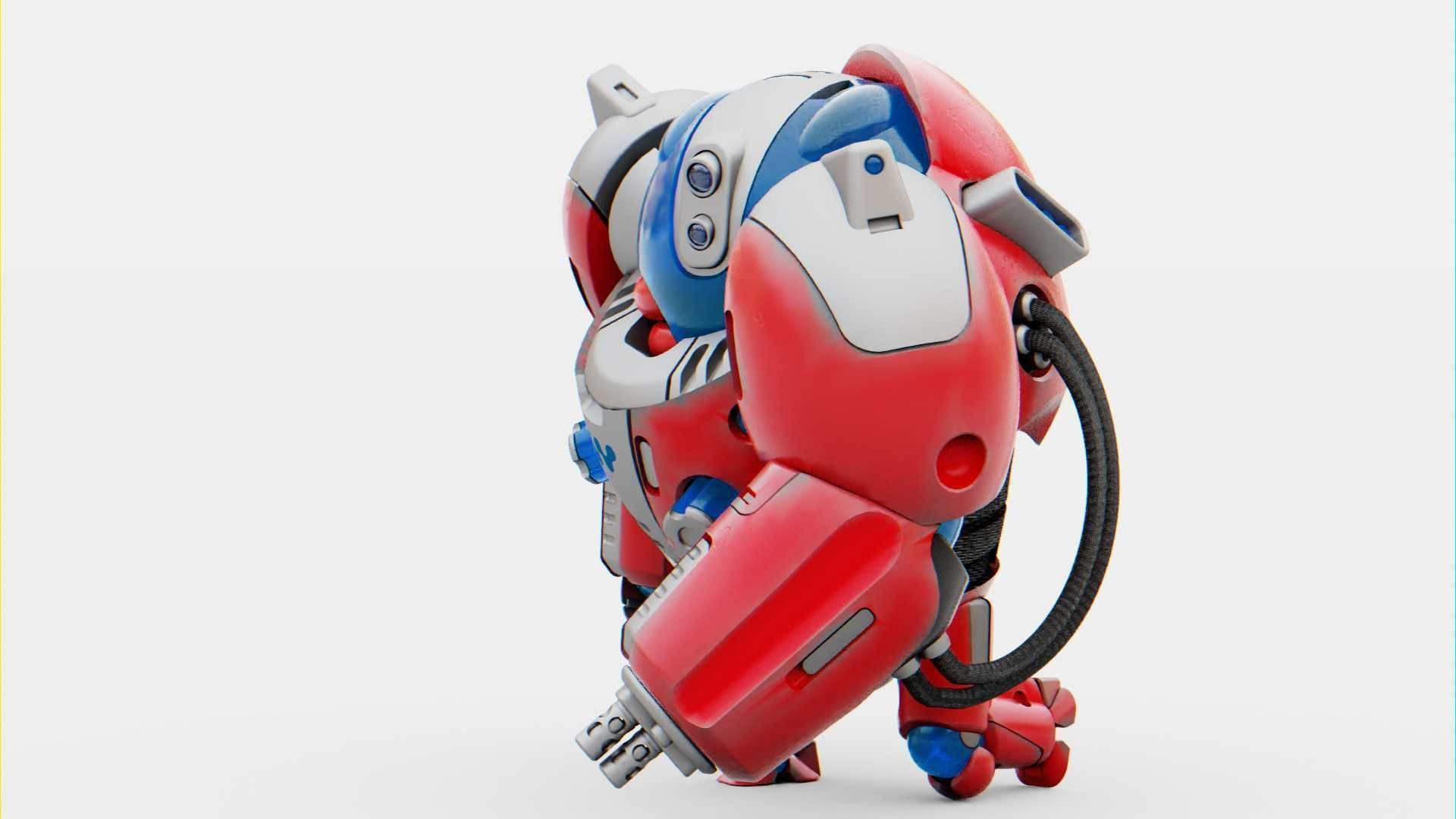 ASTRONAUT BOT ARES-B RIGGED 3D model rigged | CGTrader