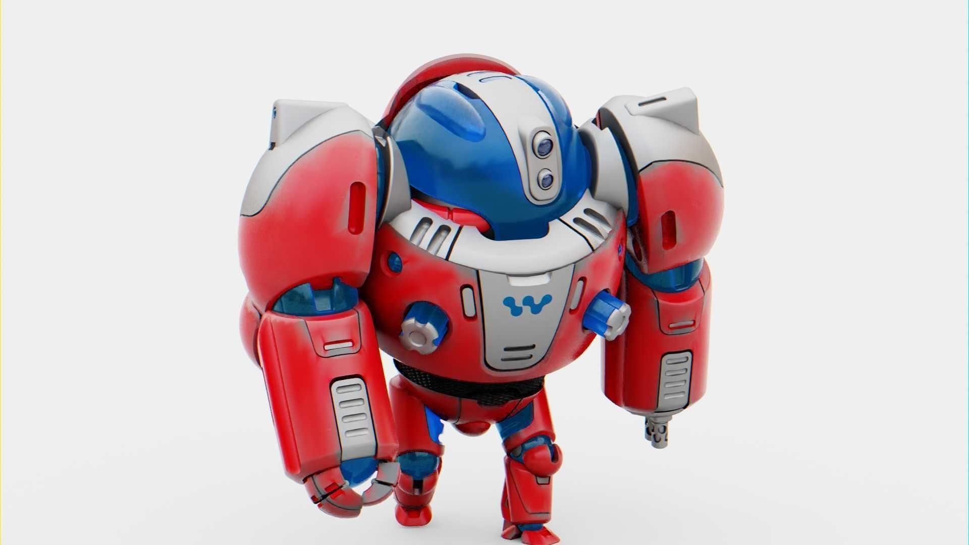 ASTRONAUT BOT ARES-B RIGGED 3D model rigged | CGTrader