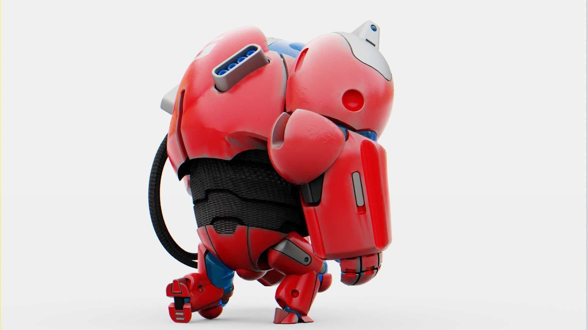 ASTRONAUT BOT ARES-B RIGGED 3D model rigged | CGTrader